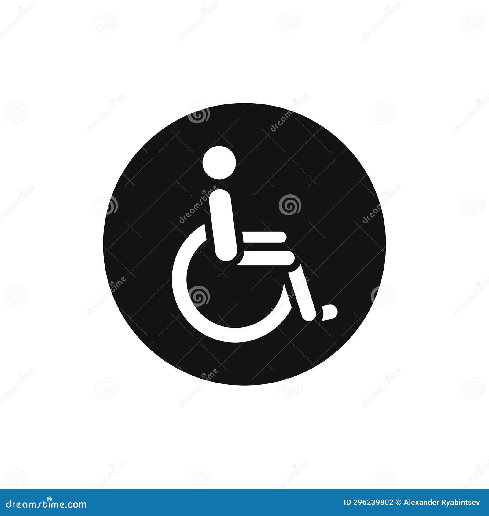 Disabled Person Vector Icon Stock Illustration - Illustration of care ...