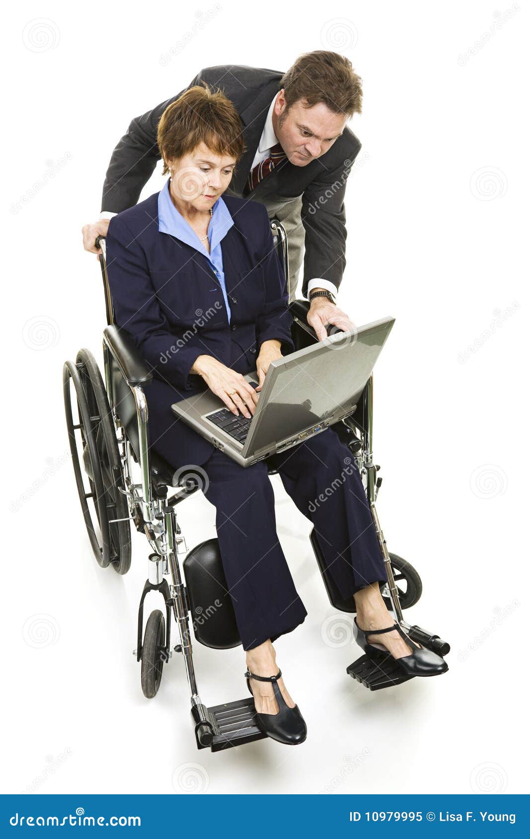 Disabled Professional Worker In Wheelchair Working Royalty-Free Stock ...