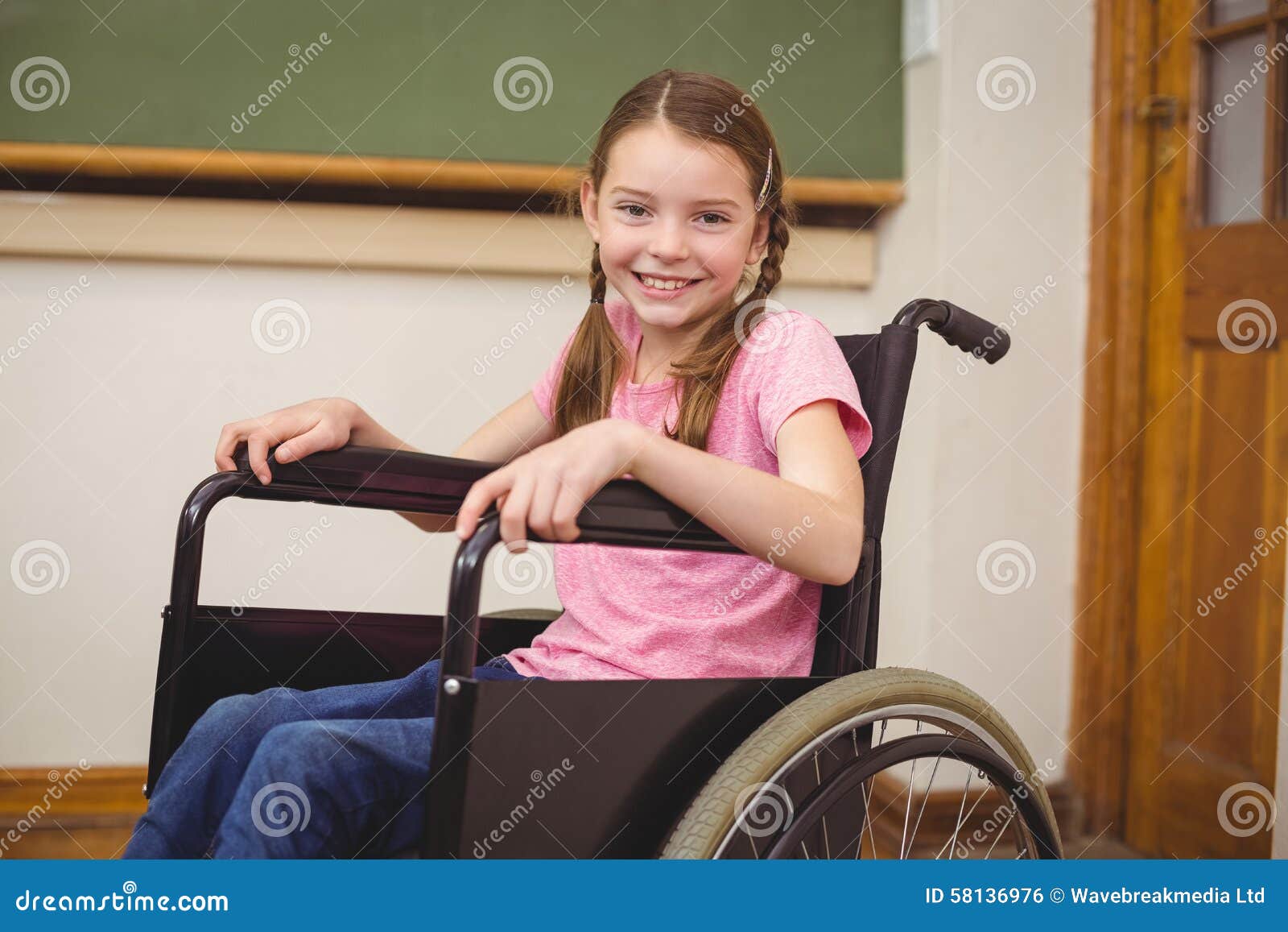 Disabled Pupil Smiling at Camera Stock Photo - Image of disabled, child ...