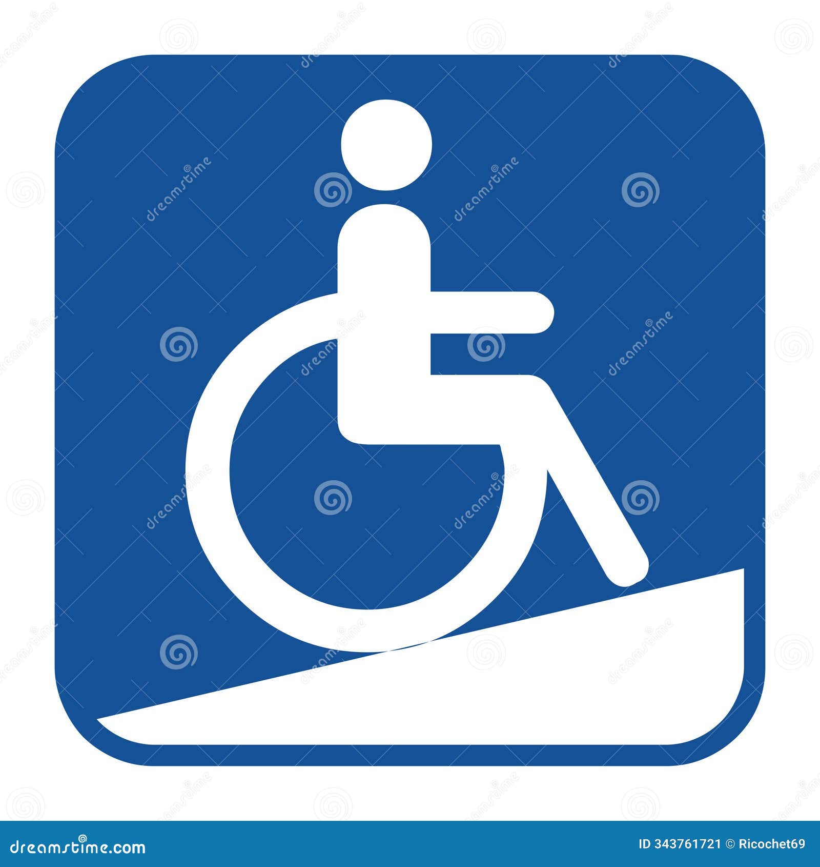 Disabled Ramp Access Symbol Stock Illustration - Illustration of ...