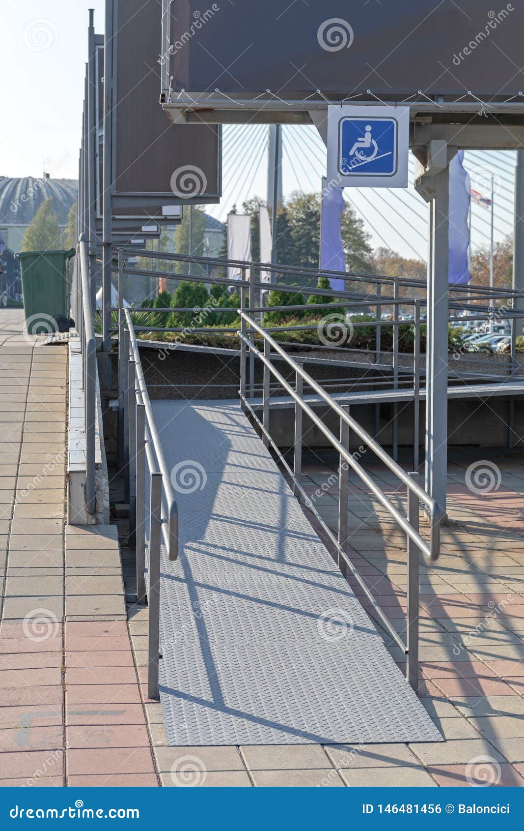 Disabled Ramp stock photo. Image of ramp, handrail, safety - 146481456