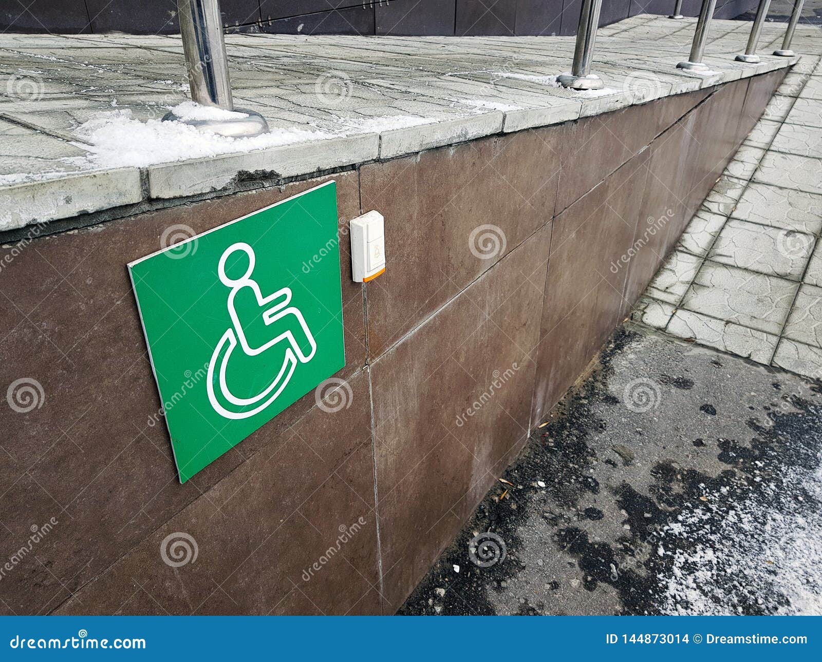 Disabled Ramp - Help Call Button Stock Photo - Image of social ...