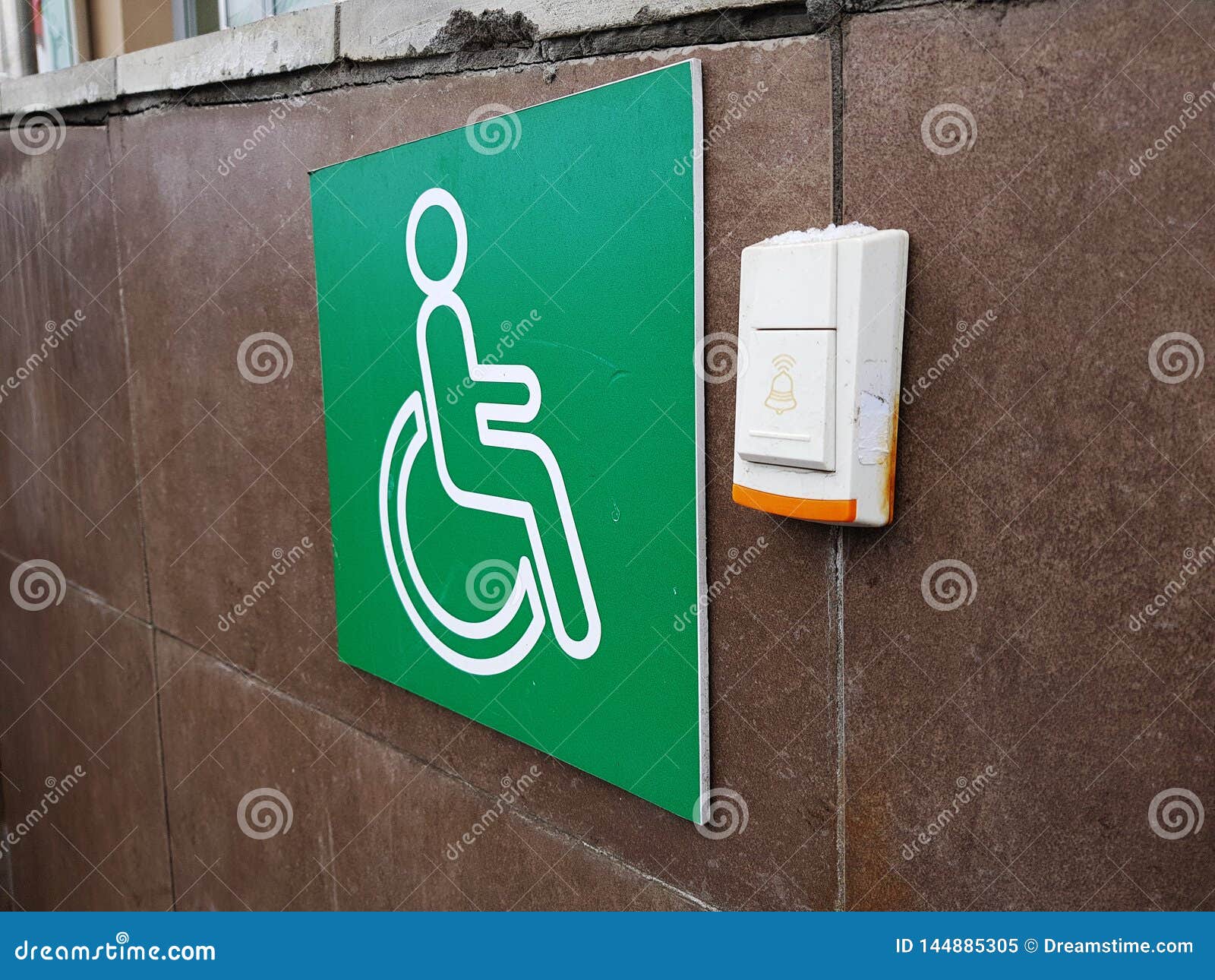 Disabled Ramp - Help Call Button Stock Image - Image of candid, invalid ...