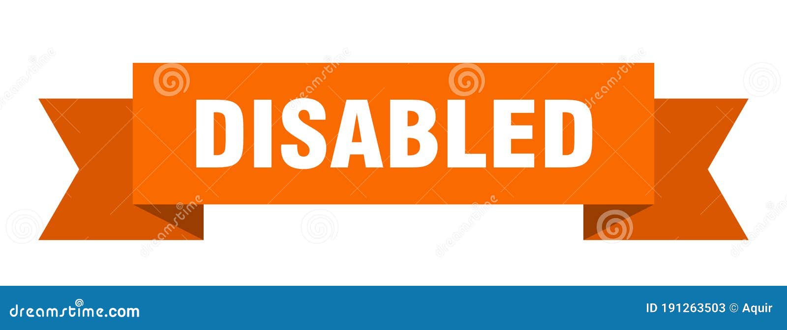 Disabled ribbon. stock vector. Illustration of sign - 191263503