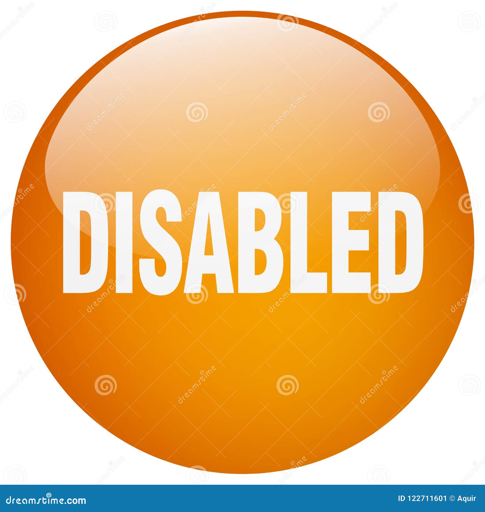 Disabled button stock vector. Illustration of disabled - 122711601