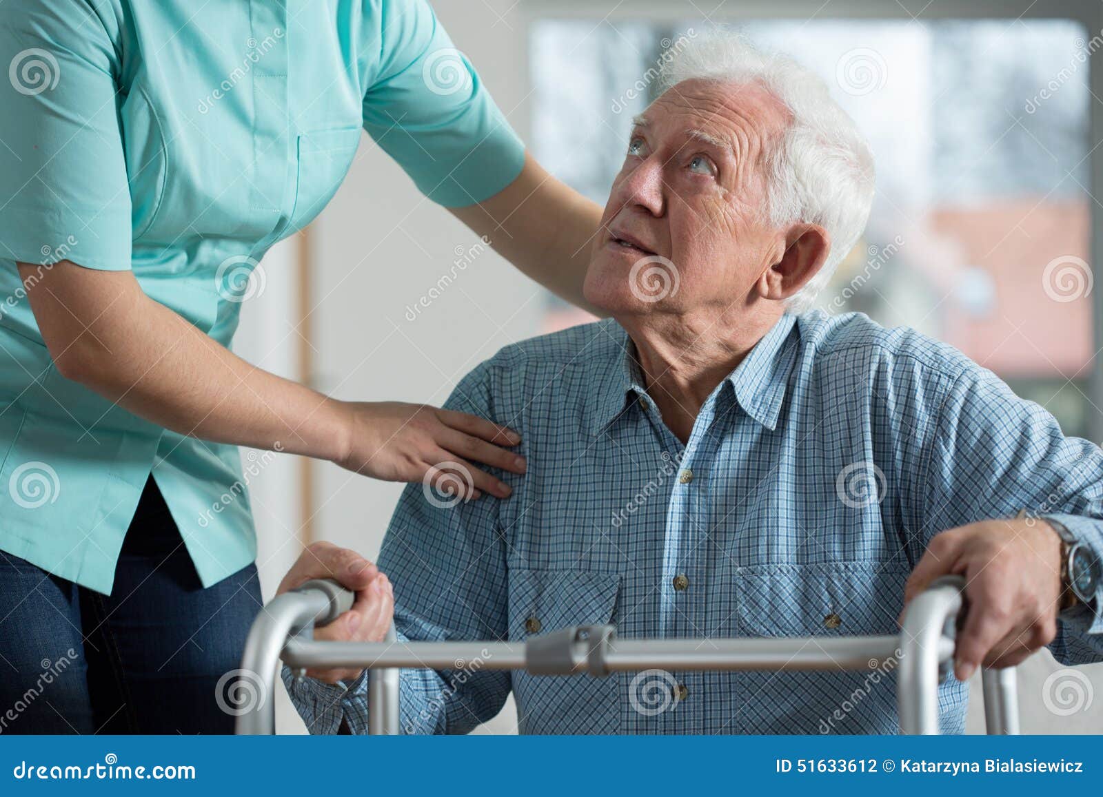Disabled Senior in Care Home Stock Photo - Image of assistance, elderly ...