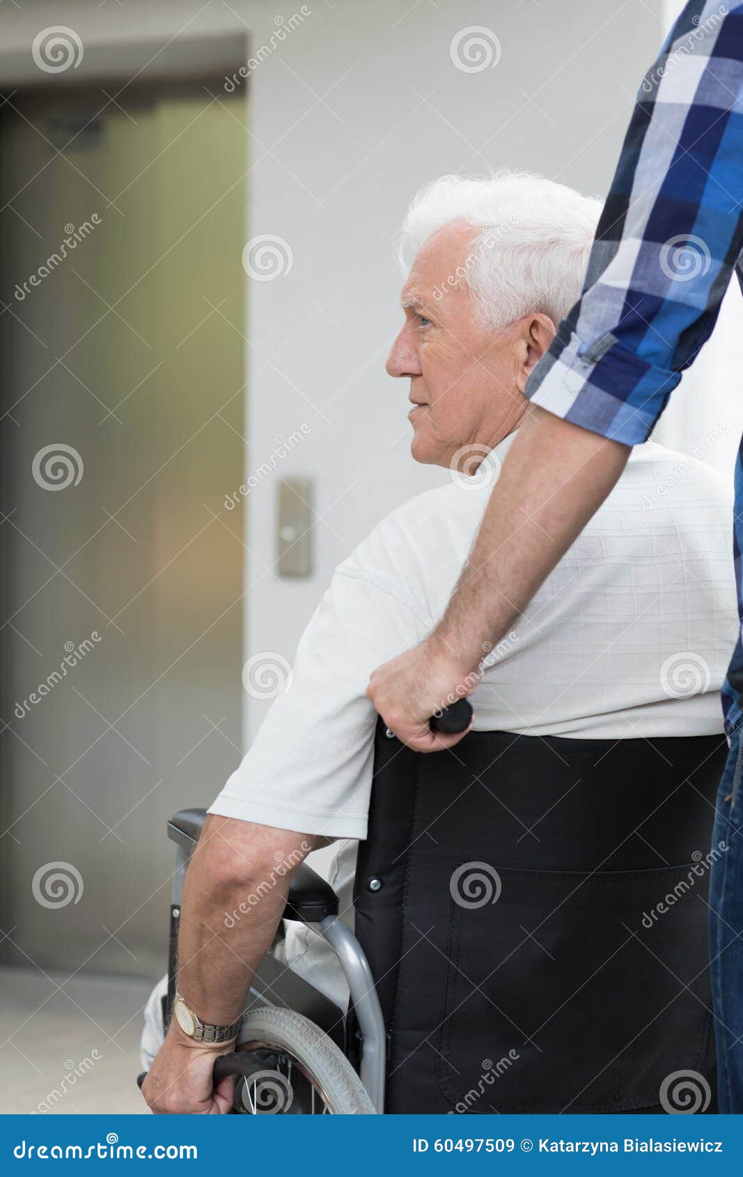Disabled Senior Man and Helper Stock Image - Image of disabled, grandpa ...