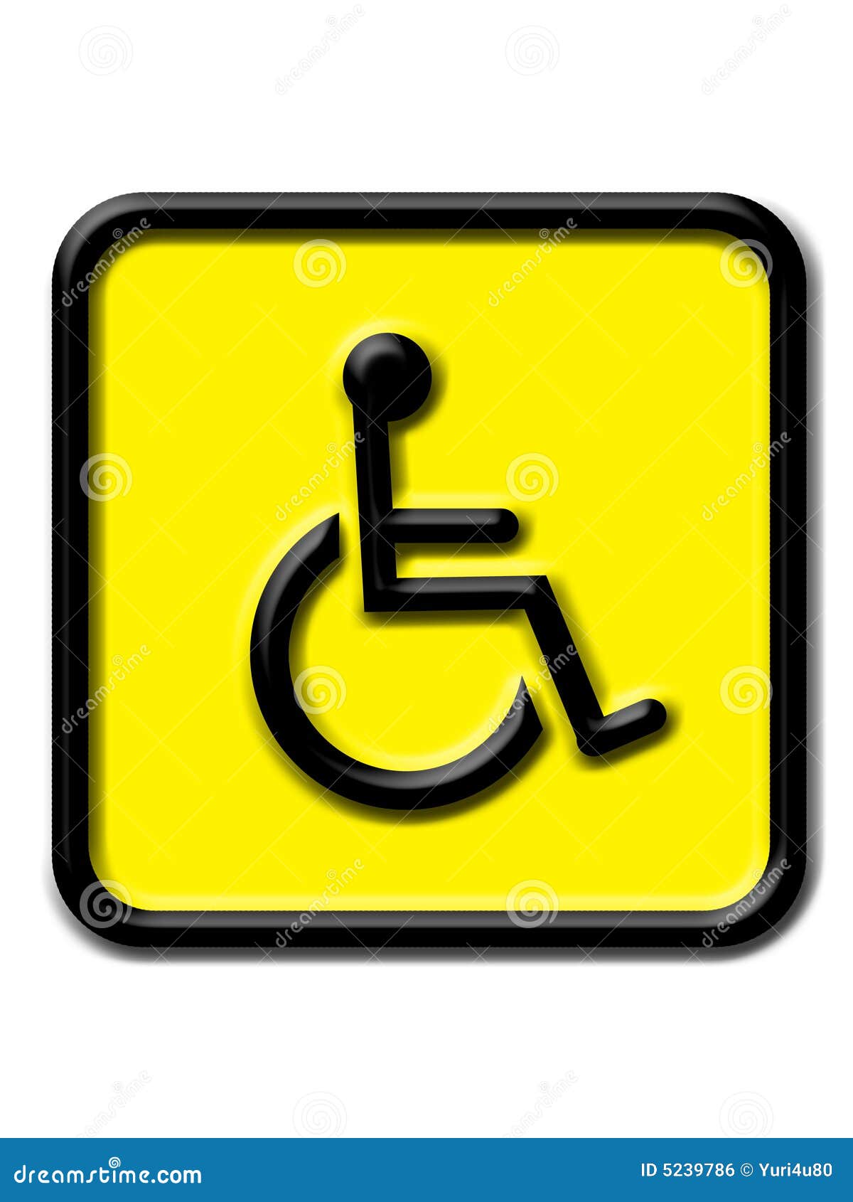 Disabled sign stock illustration. Illustration of reserved - 5239786