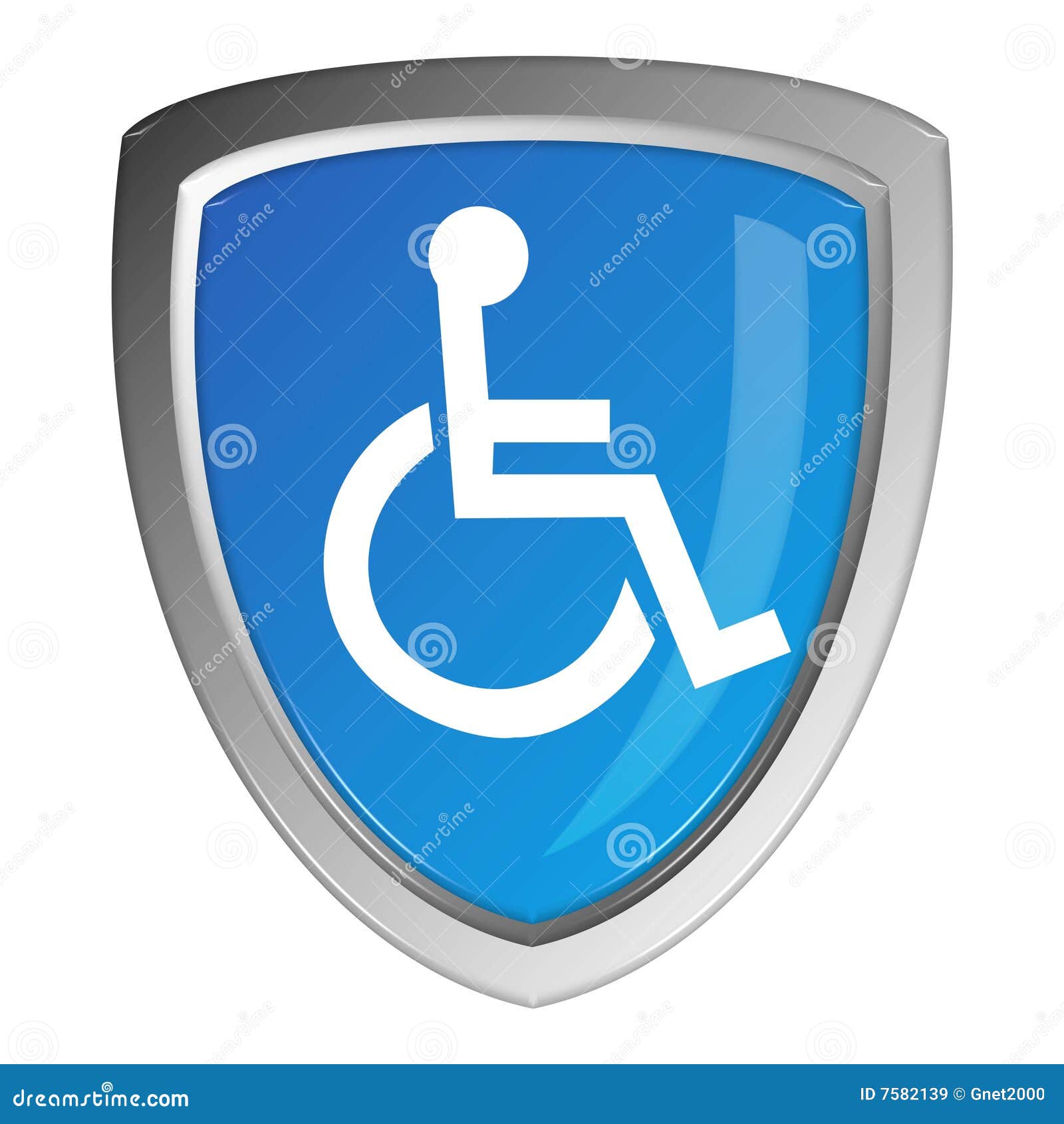 Disabled sign stock illustration. Illustration of disable - 7582139
