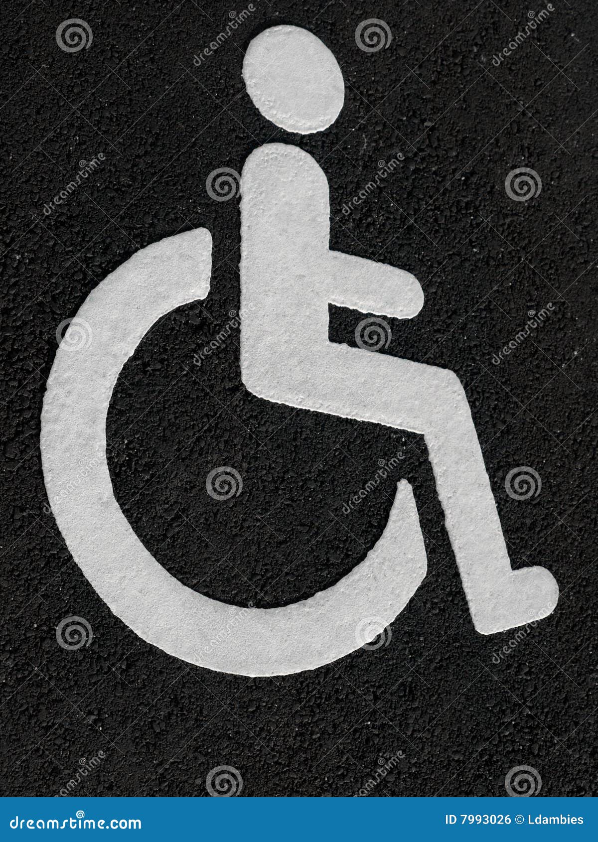 Disabled sign stock photo. Image of asphalt, white, street - 7993026