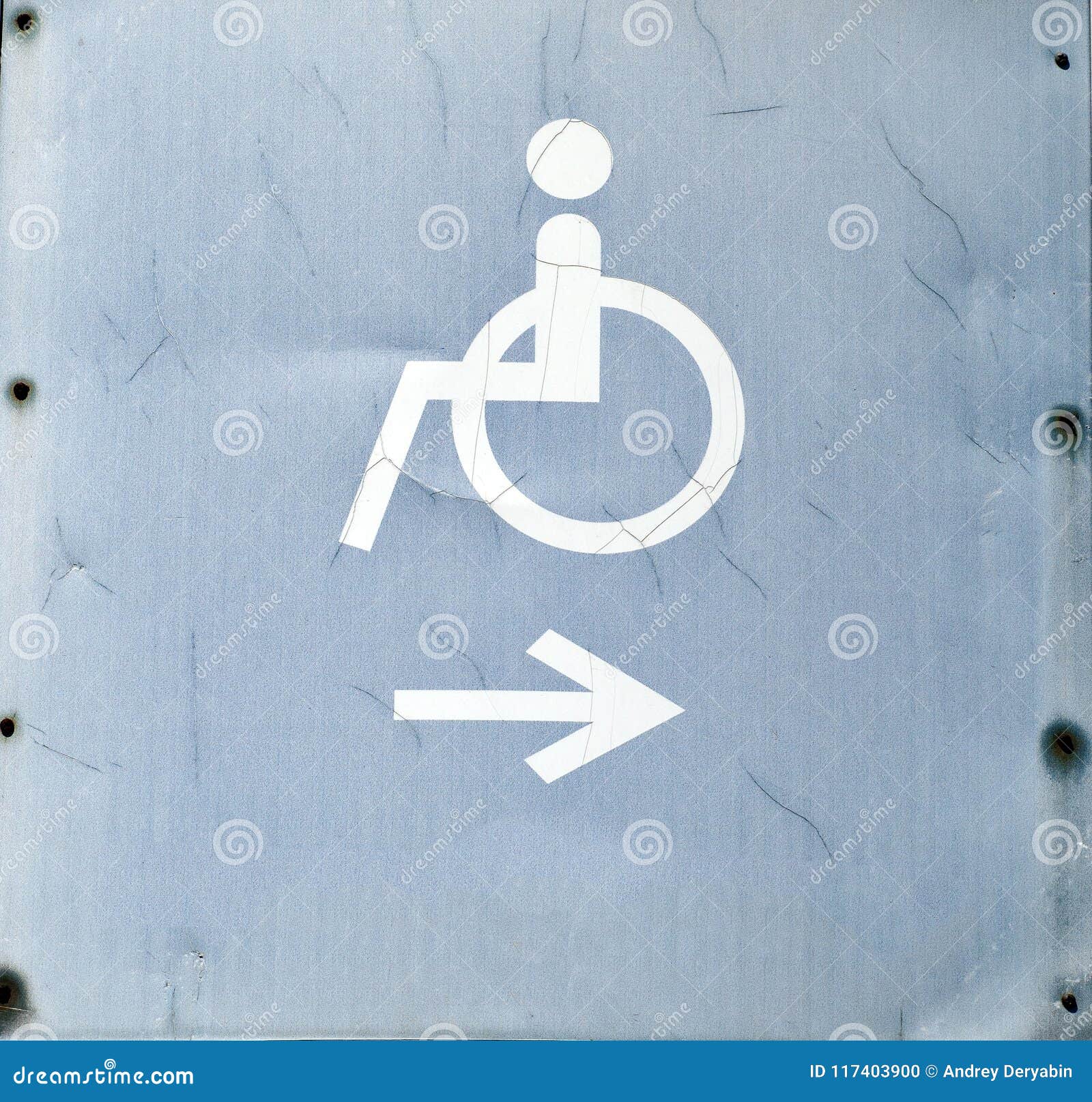 Disabled Sign on Gray Paint. Stock Photo - Image of invalid, people ...
