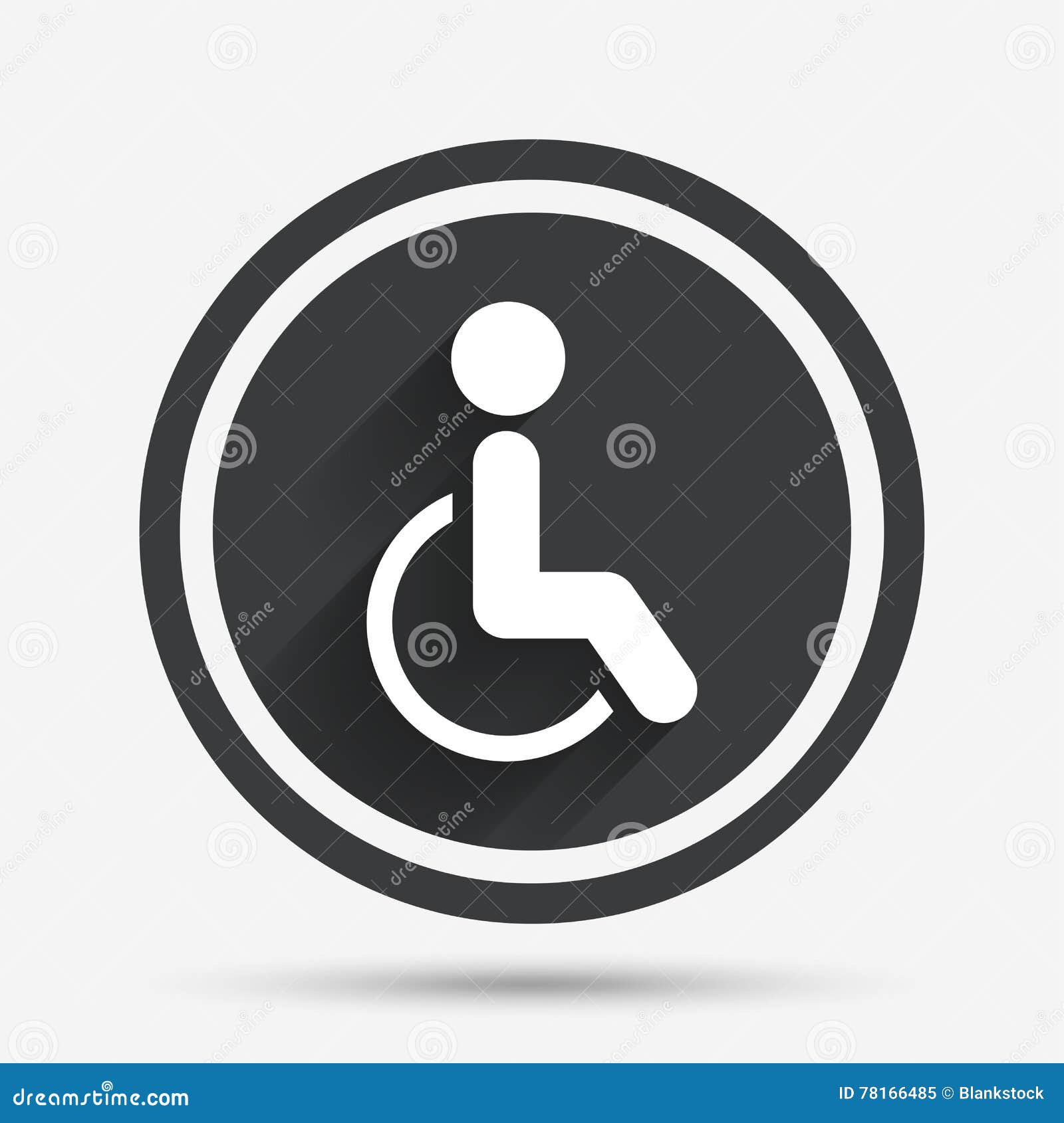 Disabled Sign Icon. Human on Wheelchair Symbol Stock Vector ...
