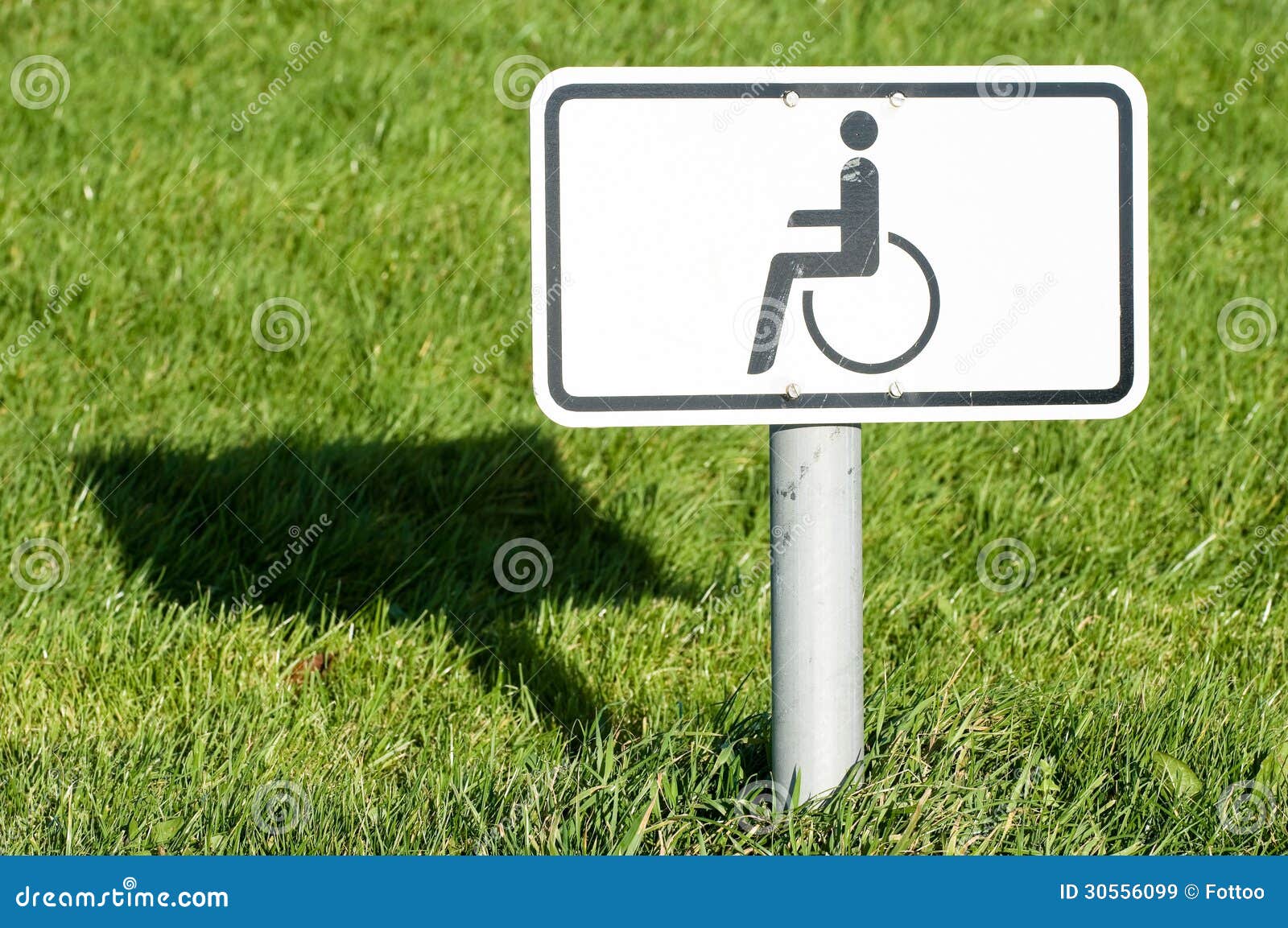 Disabled sign stock image. Image of color, pole, accessibility - 30556099