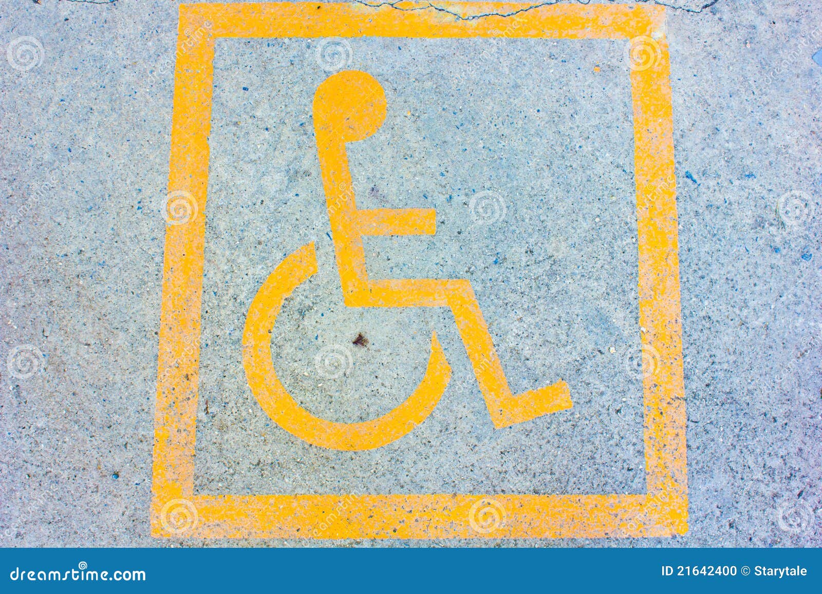 Disabled sign on parking stock photo. Image of icon, care - 21642400