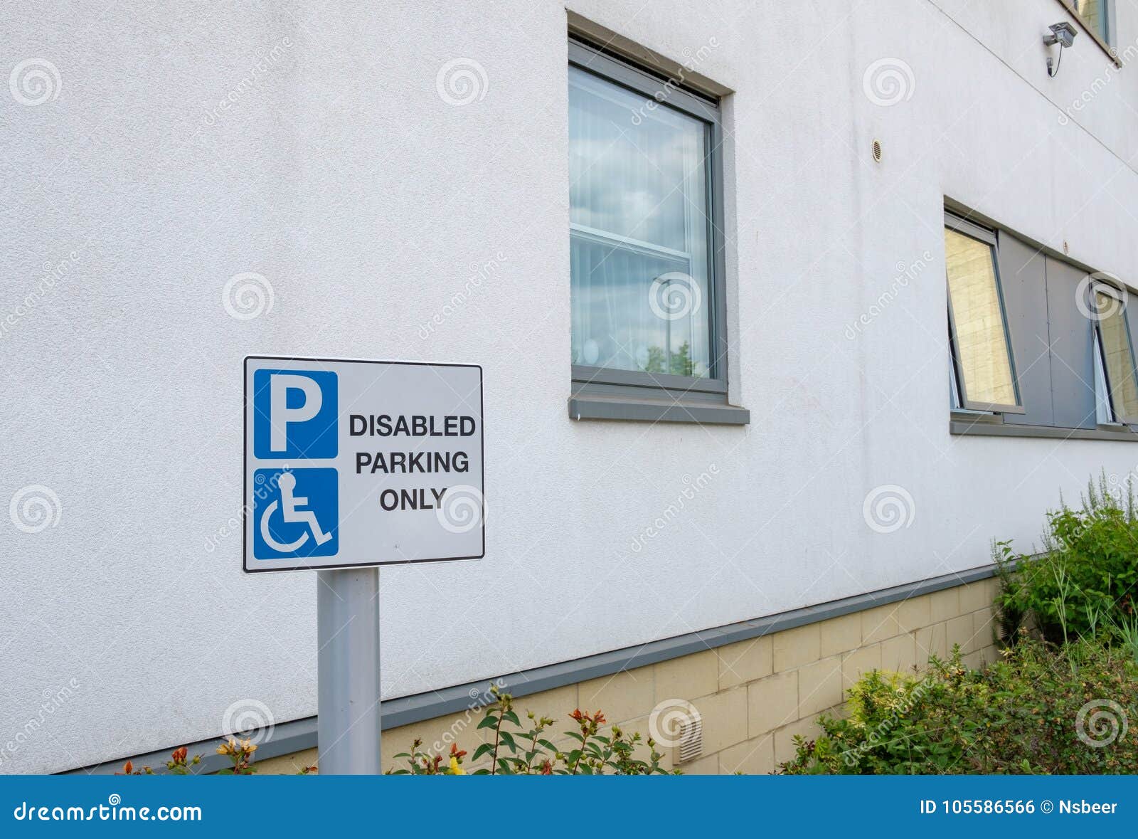 Disabled Way Sign. Wheelchair Ramp Way With Disabled Sign For Support ...