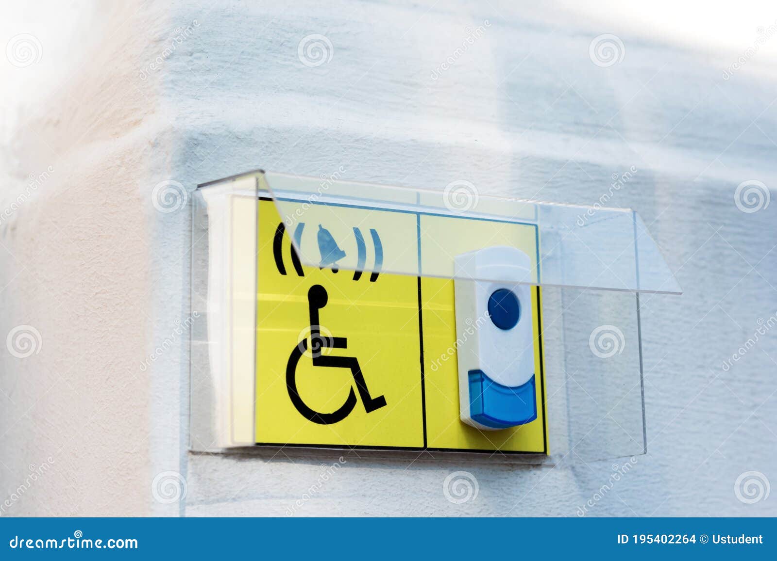 Disabled Sign with Signal Button Stock Photo - Image of handicap ...