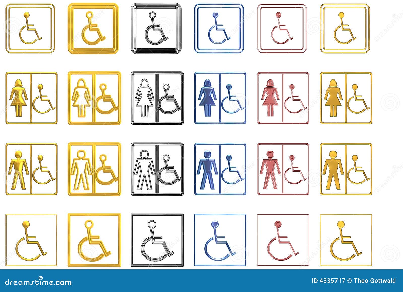 Disabled Signs stock illustration. Illustration of design - 4335717