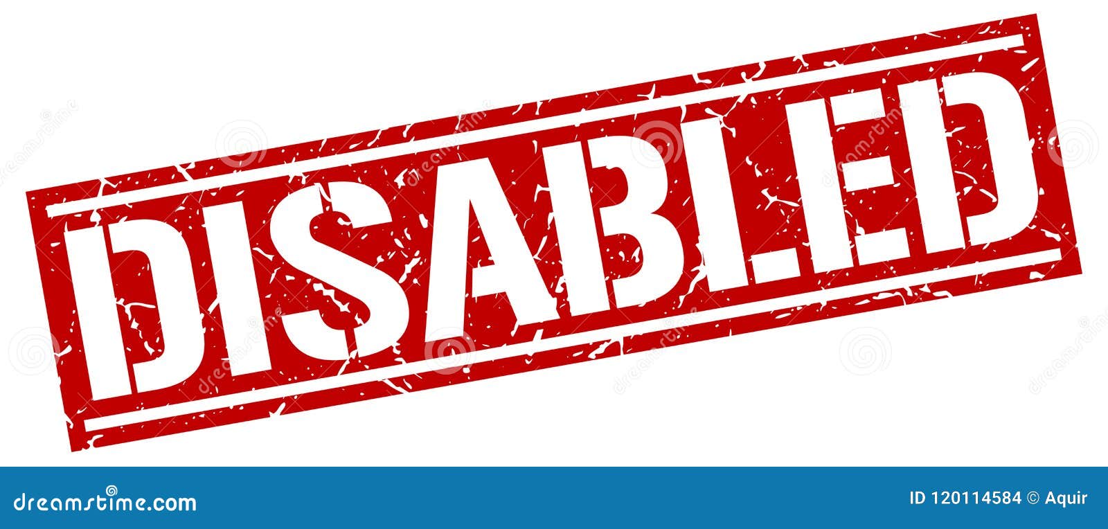 Disabled stamp stock vector. Illustration of rubber - 120114584