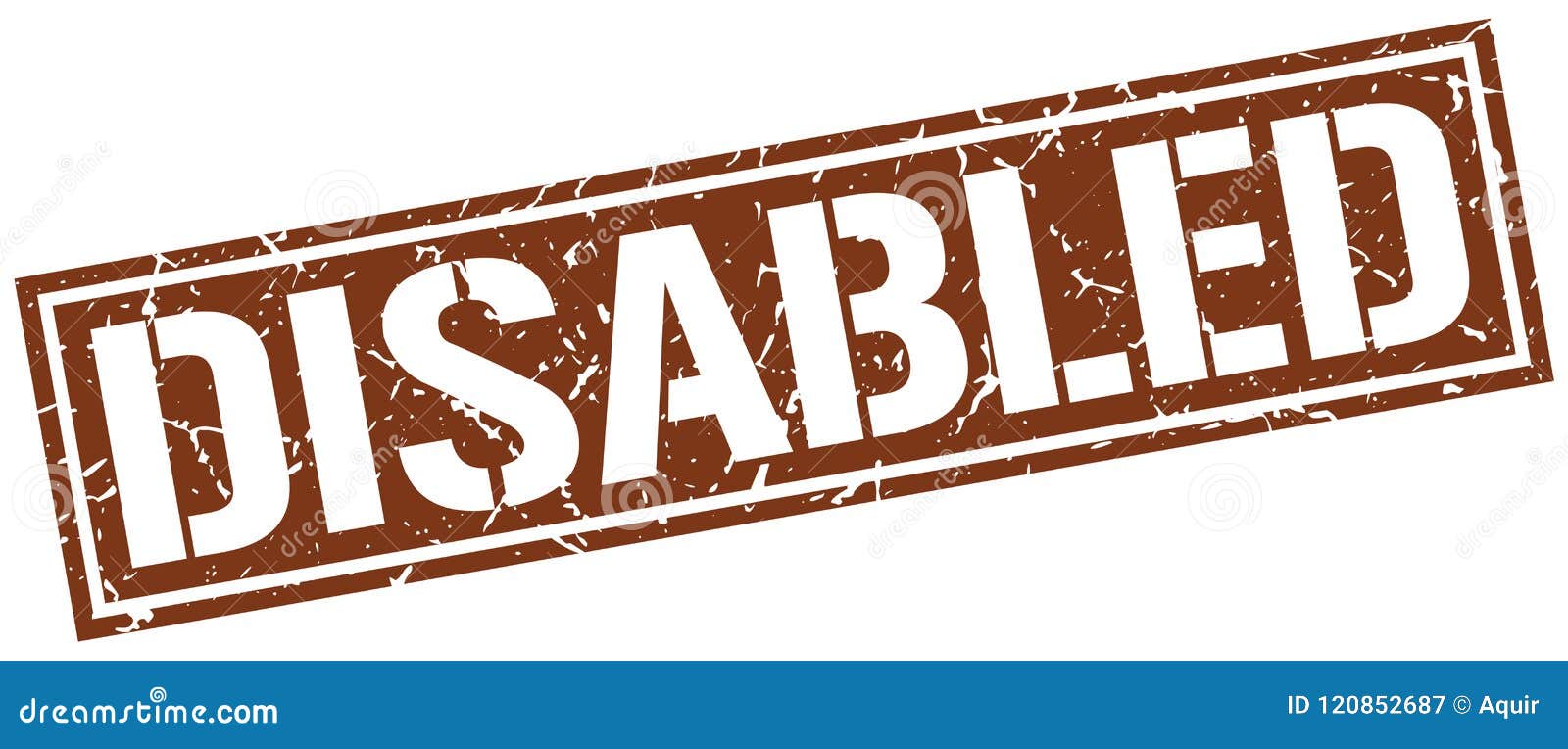 Disabled stamp stock vector. Illustration of insignia - 120852687