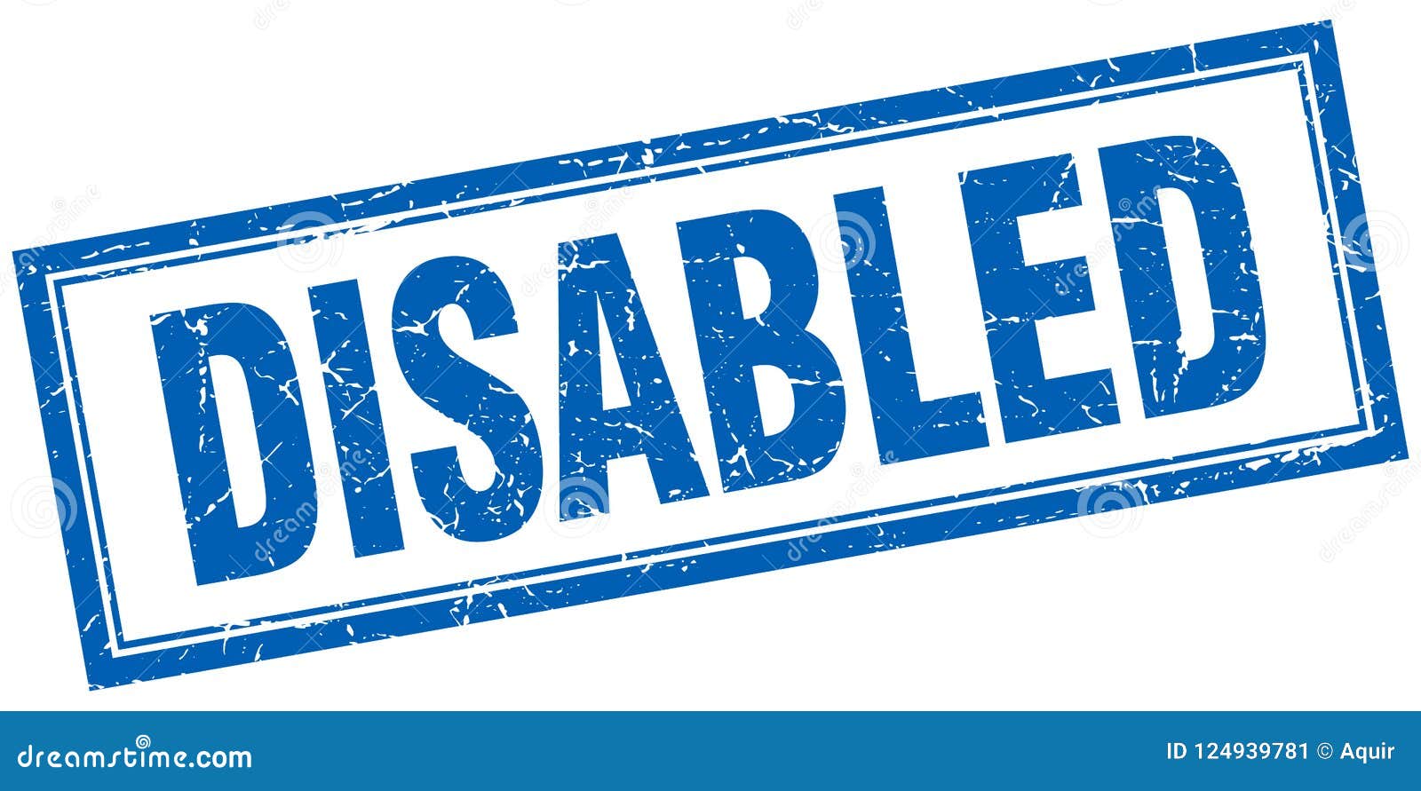 Disabled stamp stock vector. Illustration of template - 124939781