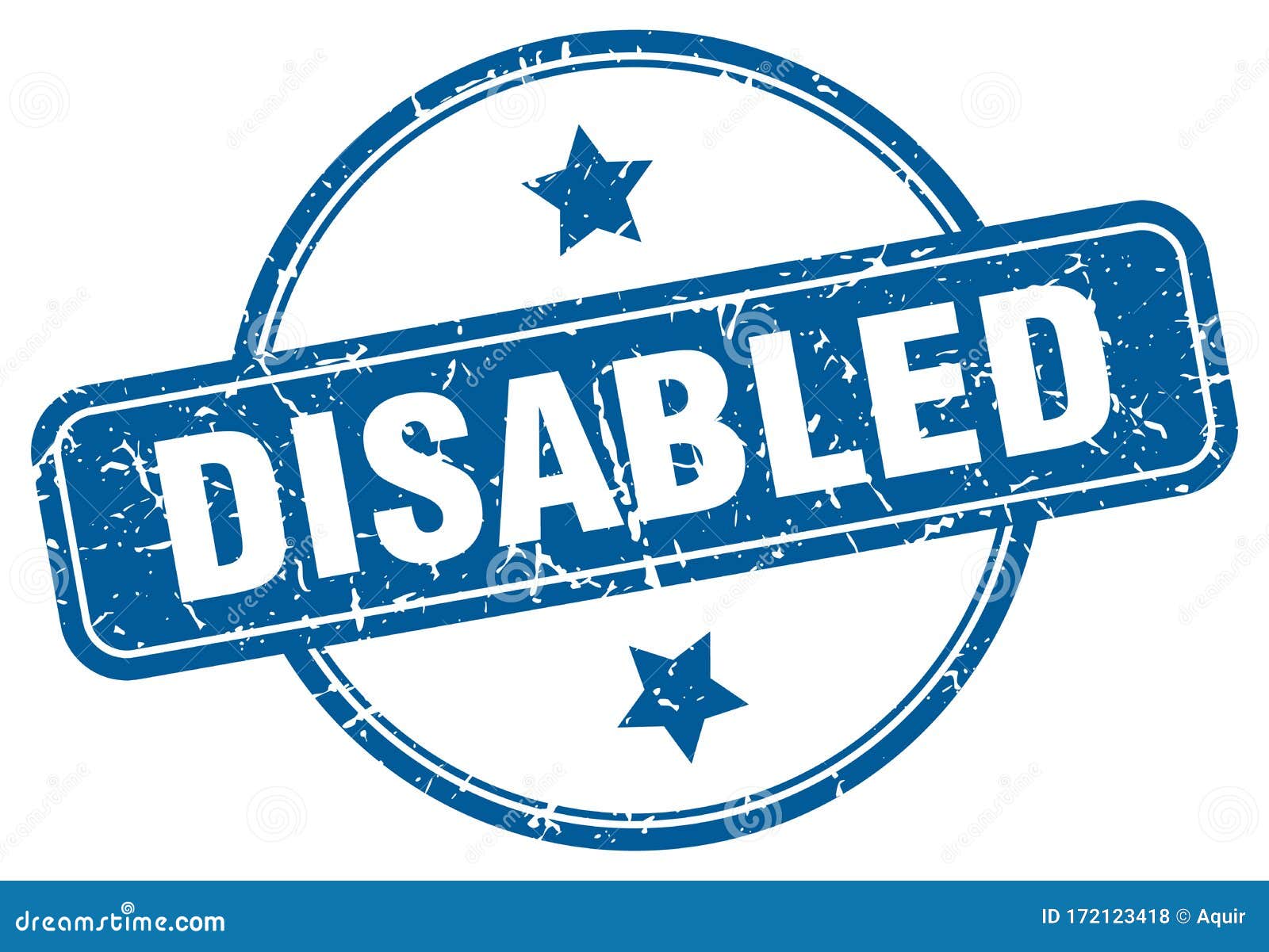 Disabled Stamp. Disabled Round Grunge Sign Stock Vector - Illustration ...