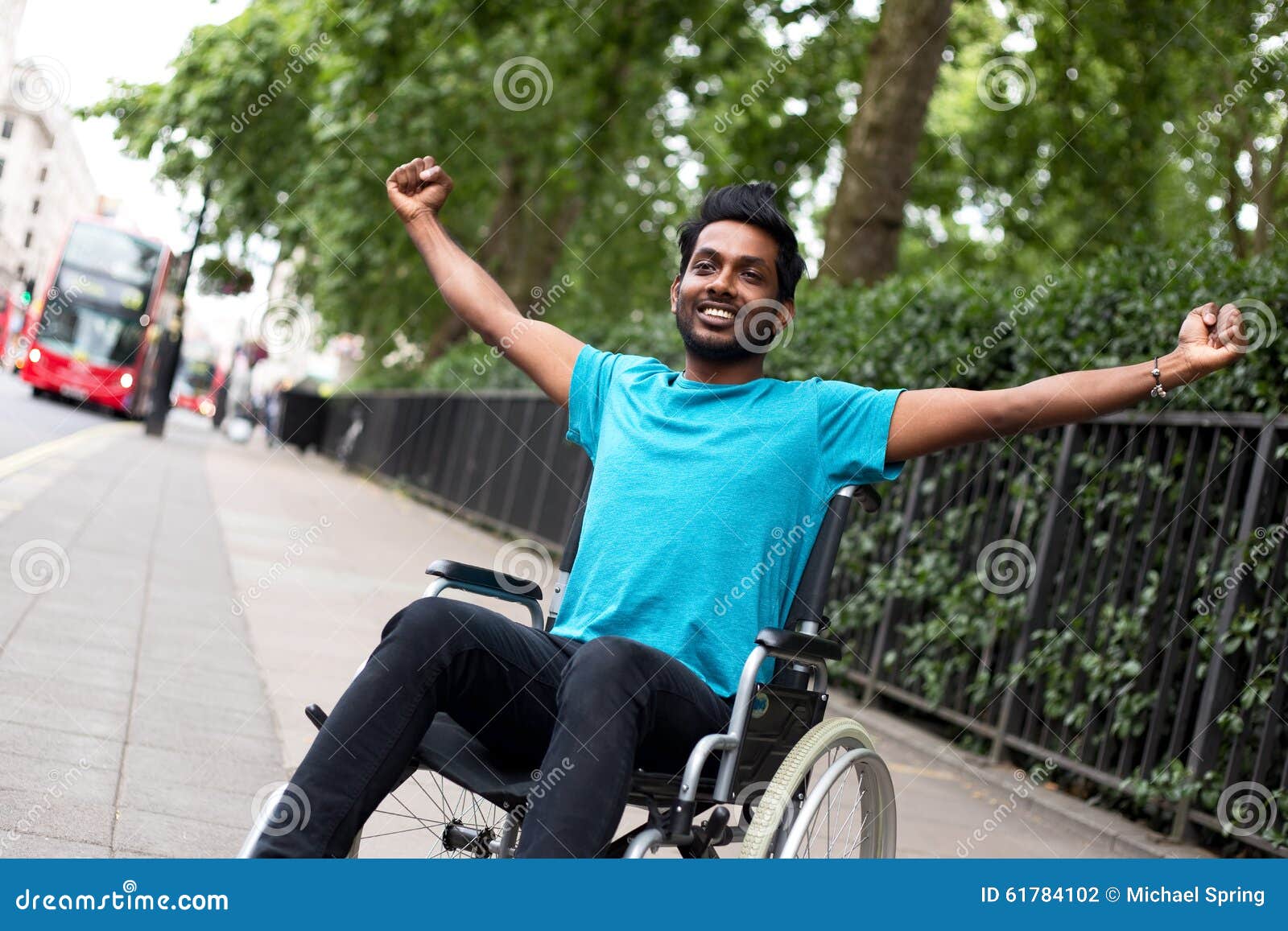 Disabled success stock photo. Image of male, optimistic - 61784102