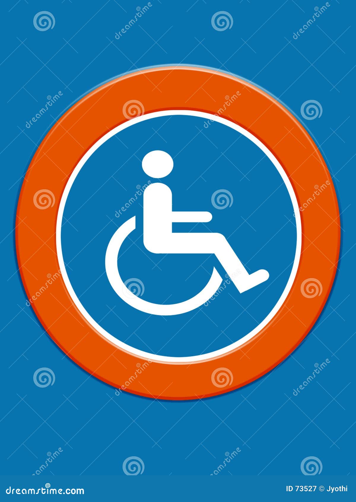 Disabled symbol stock illustration. Illustration of hadicap - 73527