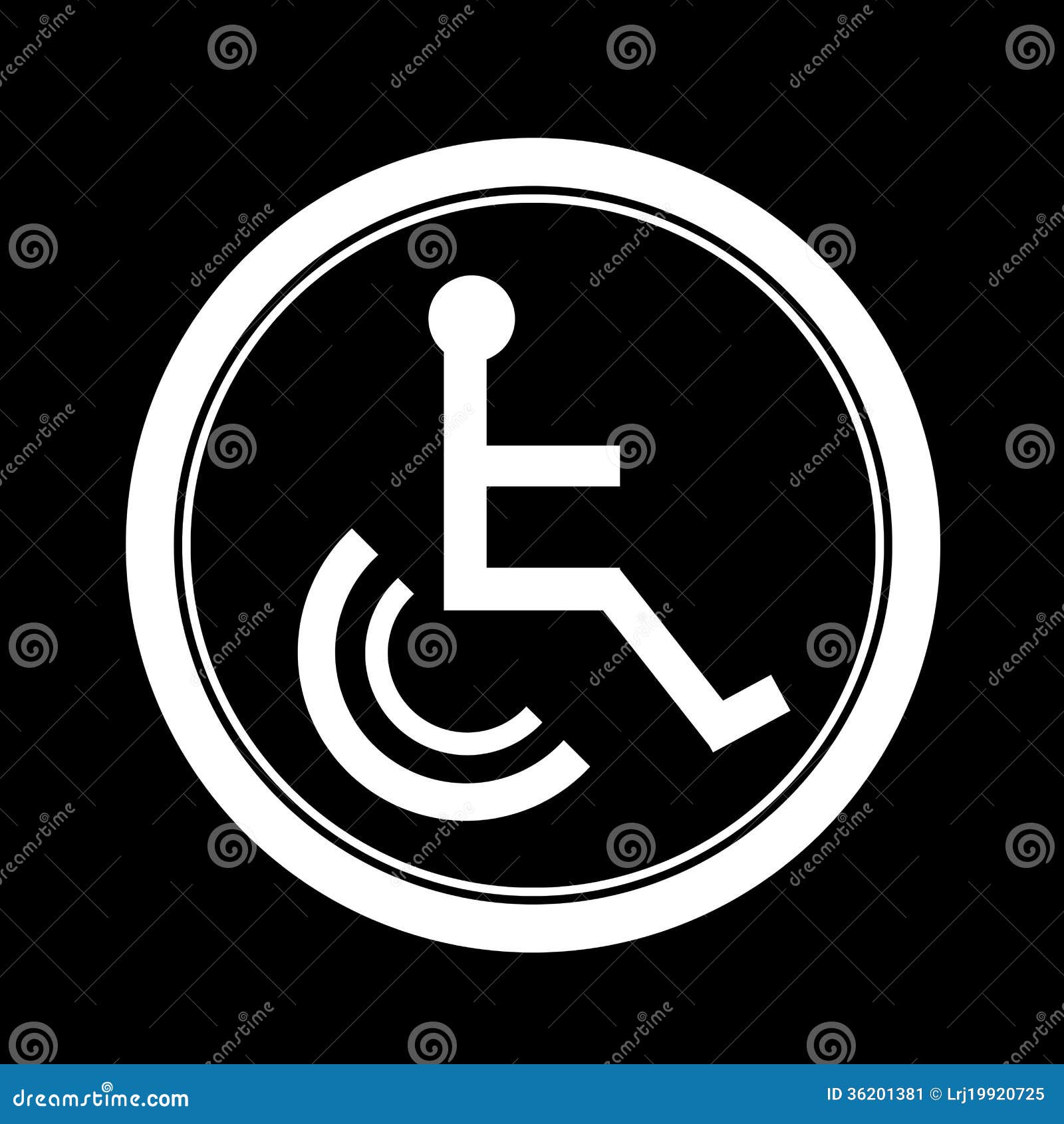 Disabled Hadicap Parking Only Sign. Special Accessible Traffic Vector ...