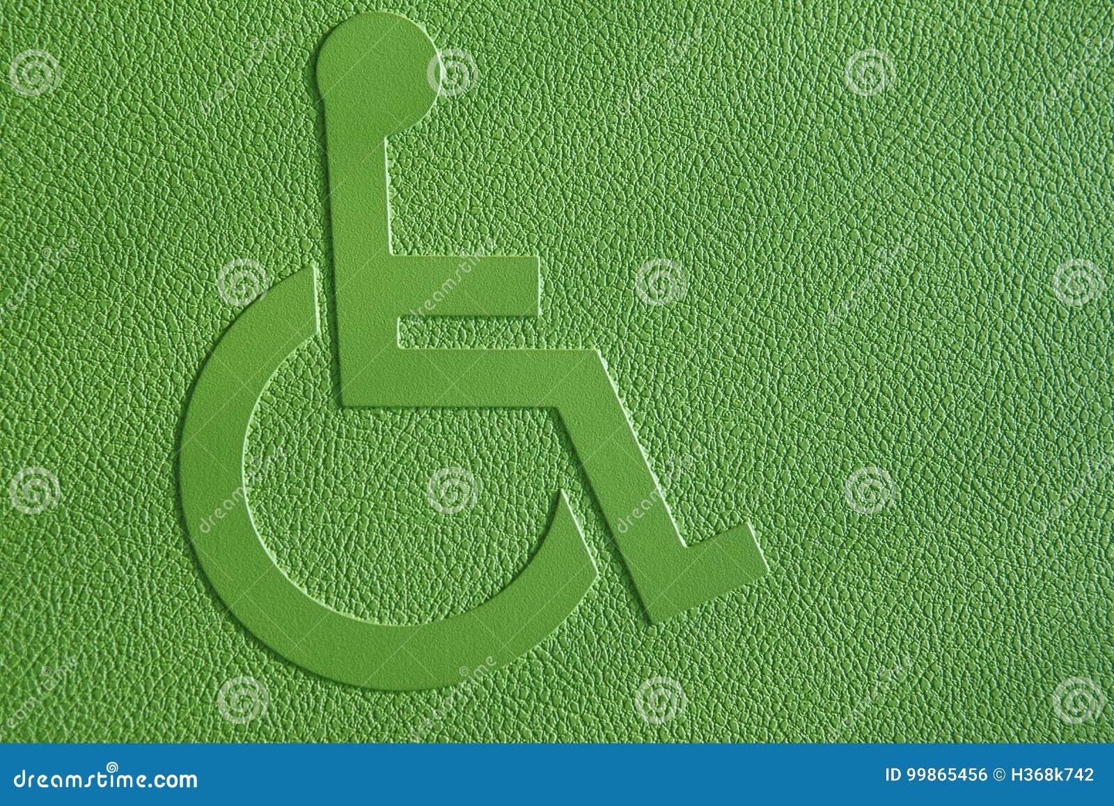 Disabled Symbol on a Green Textured Background. Stock Illustration ...