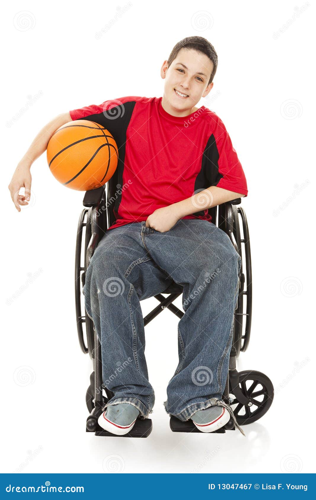 Disabled Teen Boy In Wheelchair Exploring Augmented Reality In VR ...