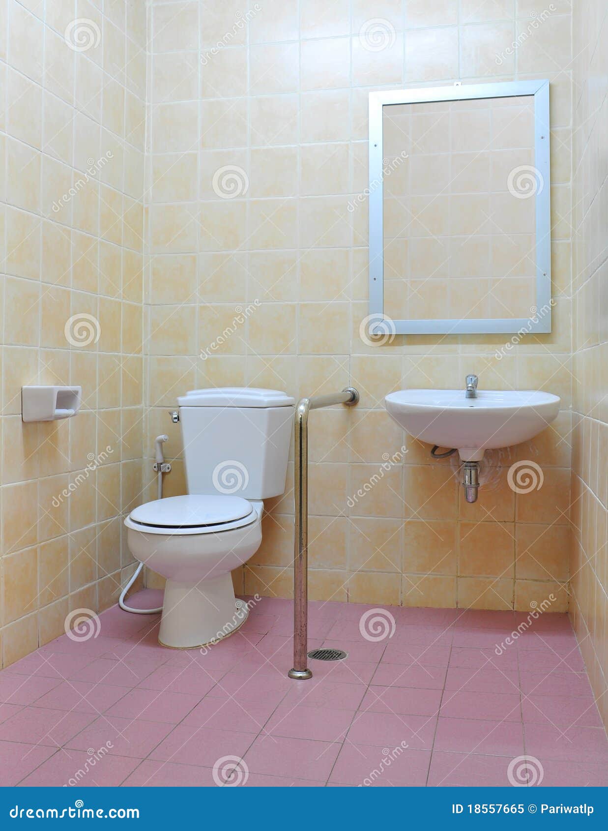 Disabled toilet stock image. Image of modern, mirror - 18557665