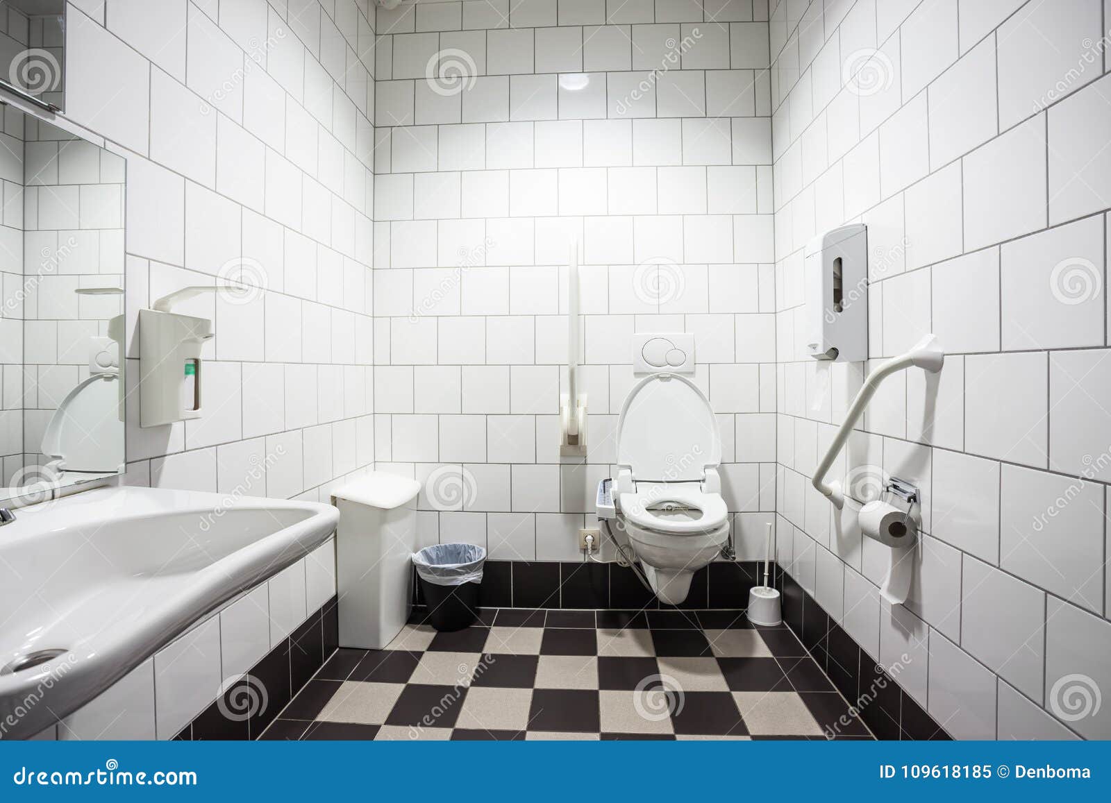 An disabled toilet stock image. Image of interior, indoors - 109618185