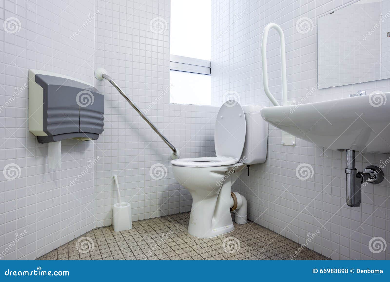 An disabled toilet stock photo. Image of tiles, bathroom - 66988898