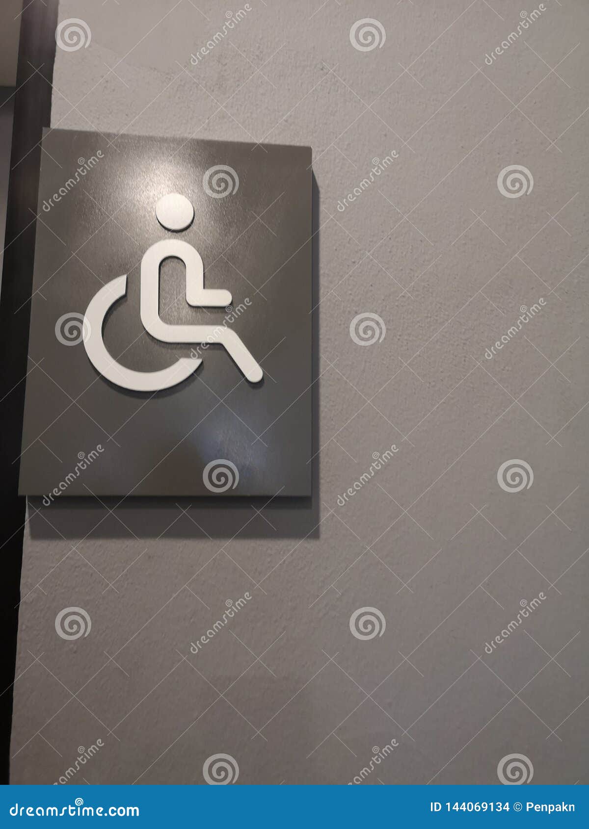 Disabled Toilet Sign Symbol on the Wall Stock Photo - Image of symbol ...
