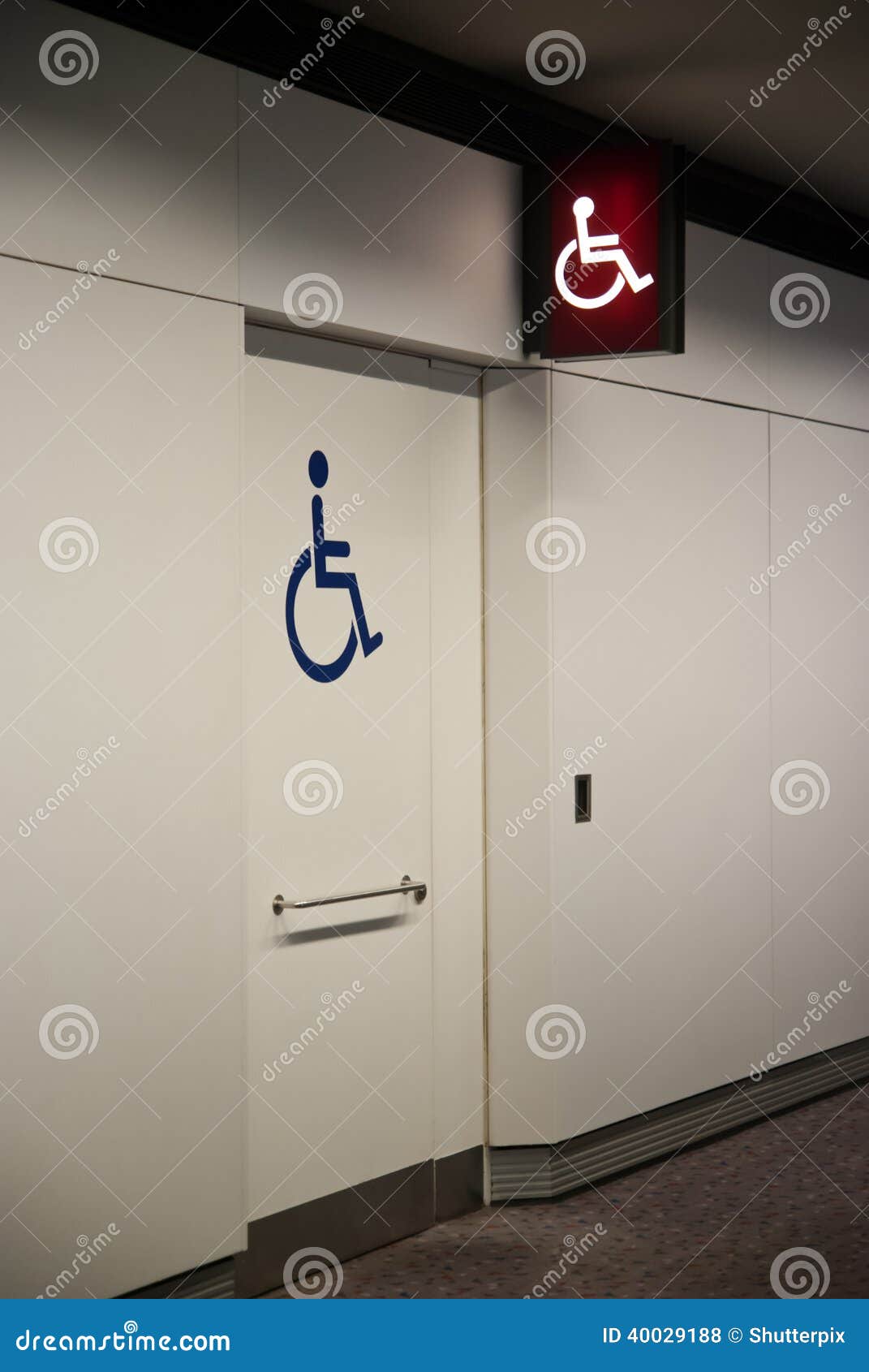 Disabled toilet signage stock photo. Image of light, toilet - 40029188