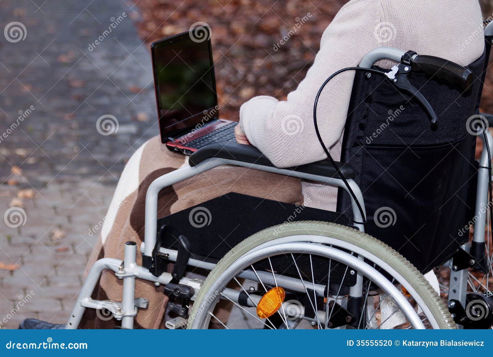 Disabled use computer stock photo. Image of physical - 35555520