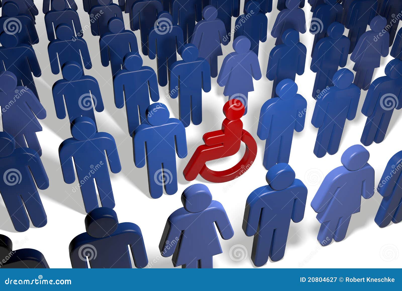 Disabled Wheelchair User Amongst Stock Illustration - Illustration of ...