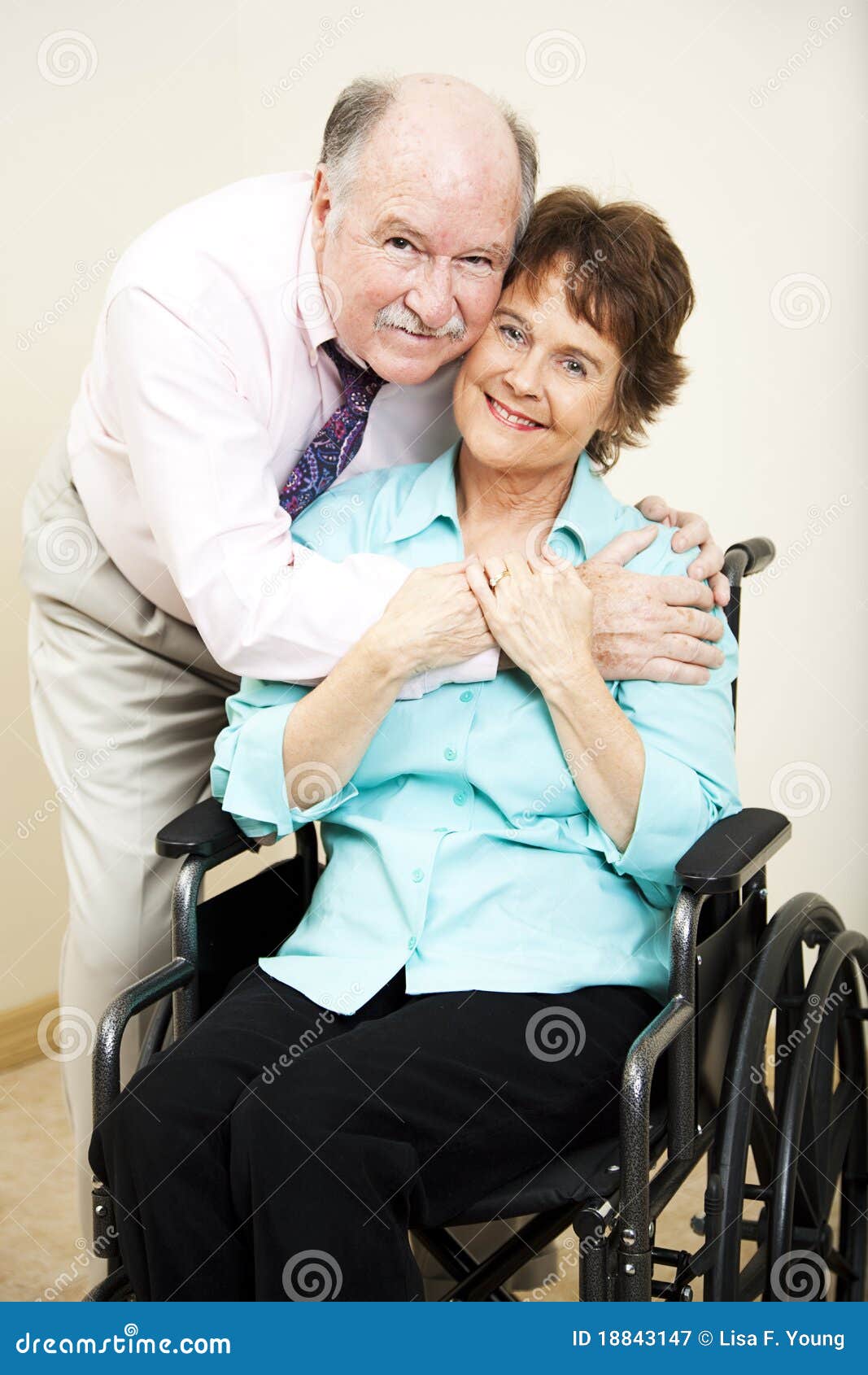 Disabled Woman and Loving Husband Stock Image - Image of caucasian ...