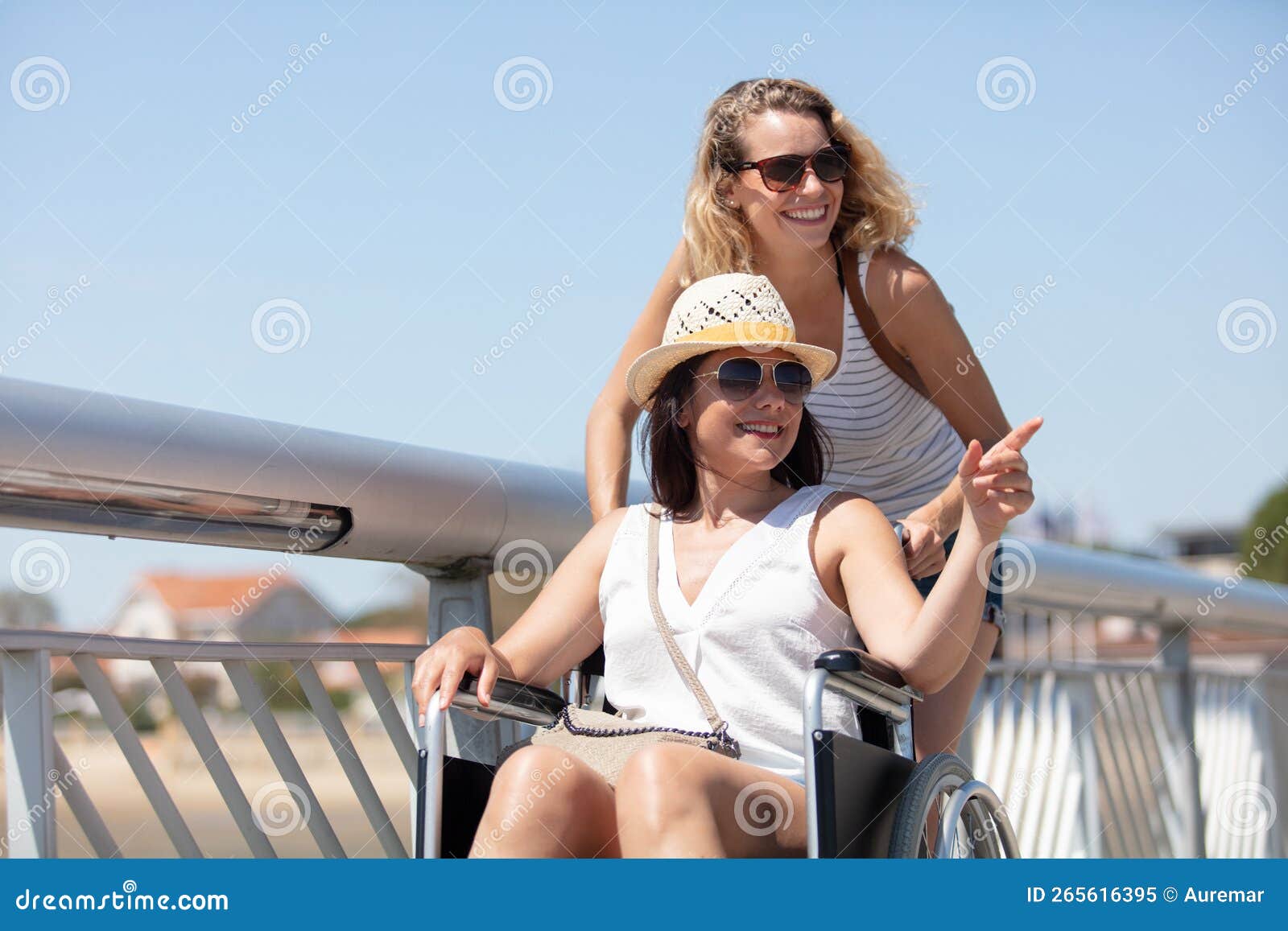 Disabled Woman in Wheelchair at Beach Stock Image - Image of positive ...