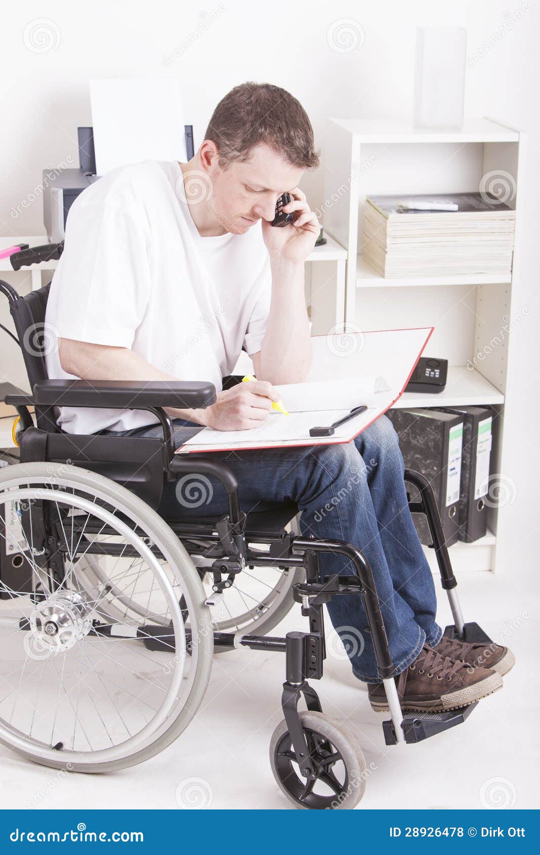 Disabled young man at work stock photo. Image of handicap - 28926478