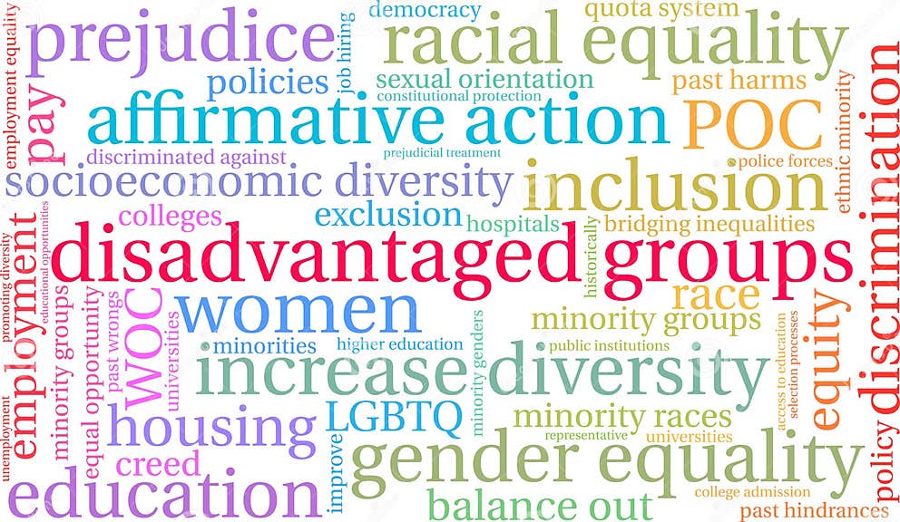 Disadvantaged Groups Word Cloud Stock Vector - Illustration of ...