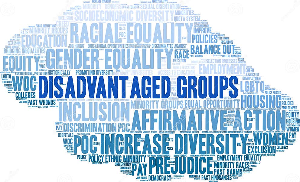 Disadvantaged Groups Word Cloud Stock Vector - Illustration of groups ...