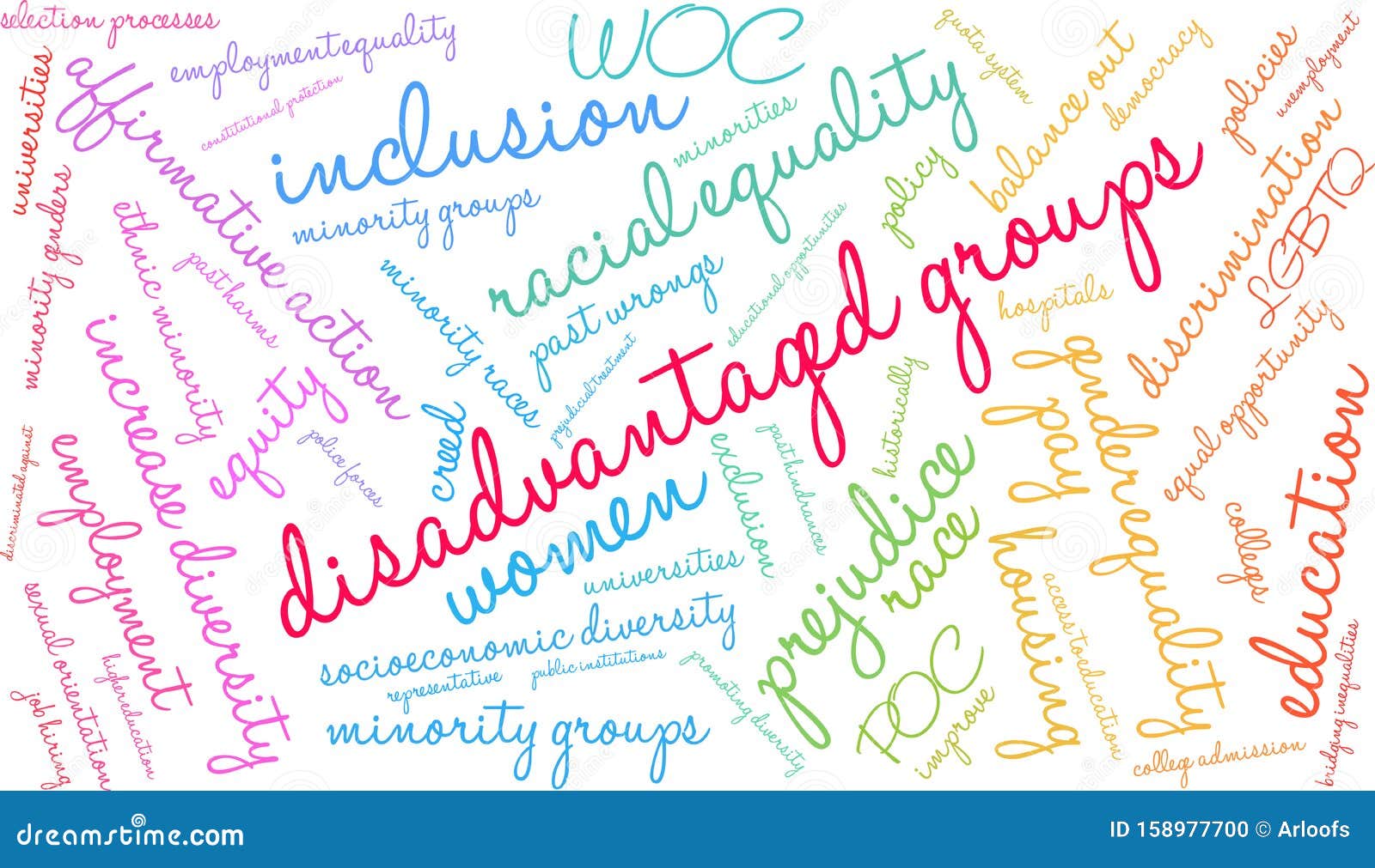 Disadvantaged Groups Word Cloud Stock Vector - Illustration of equality ...