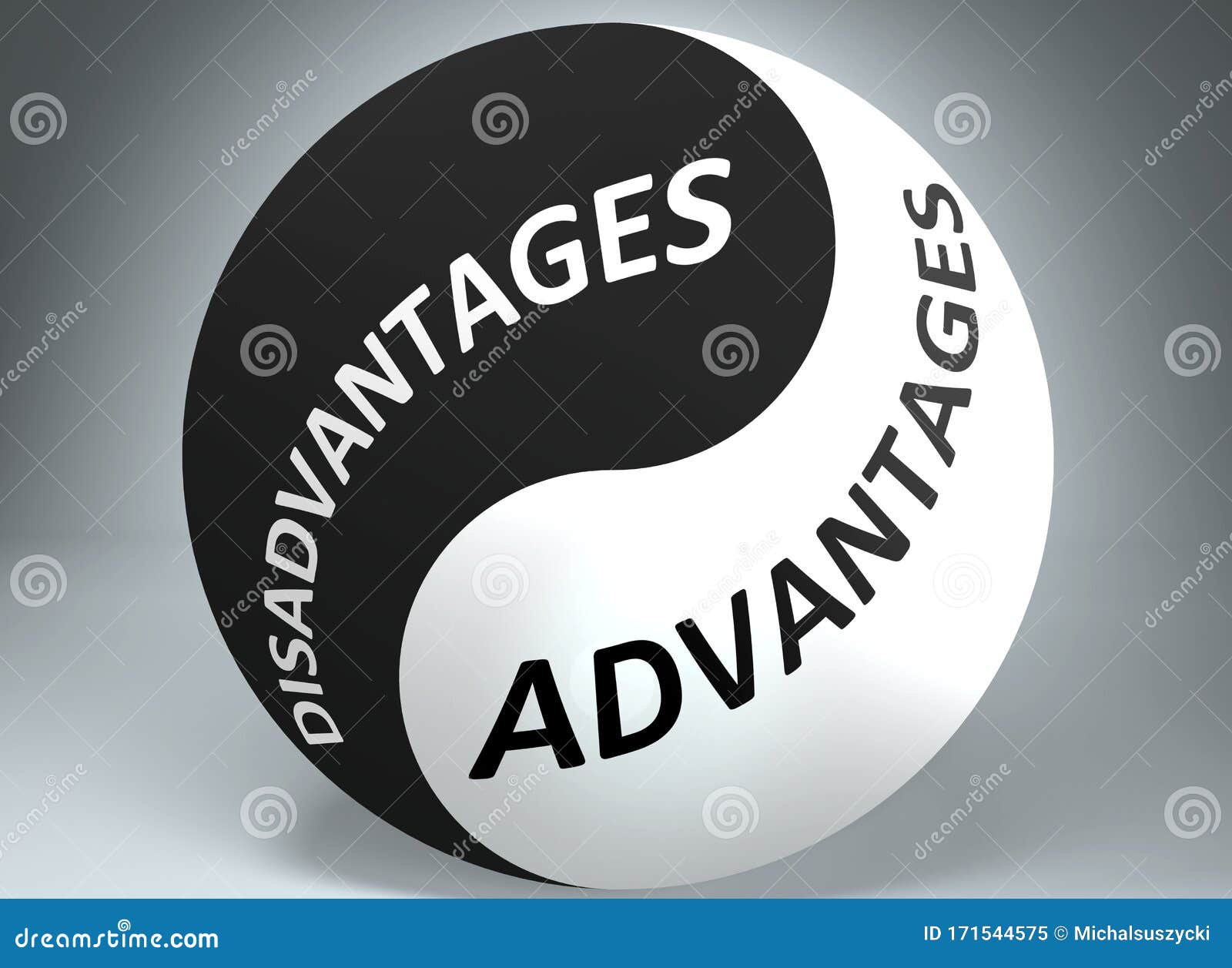 Disadvantages And Advantages In Balance - Pictured As Words ... Disadvantages And Advantages In Balance - Pictured As Words ...