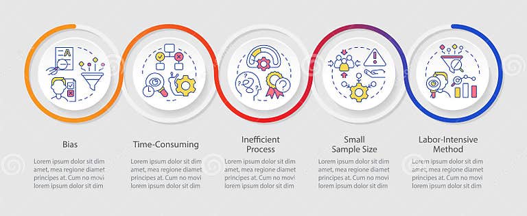 Disadvantages of Case Study Loop Infographic Template Stock Vector ...