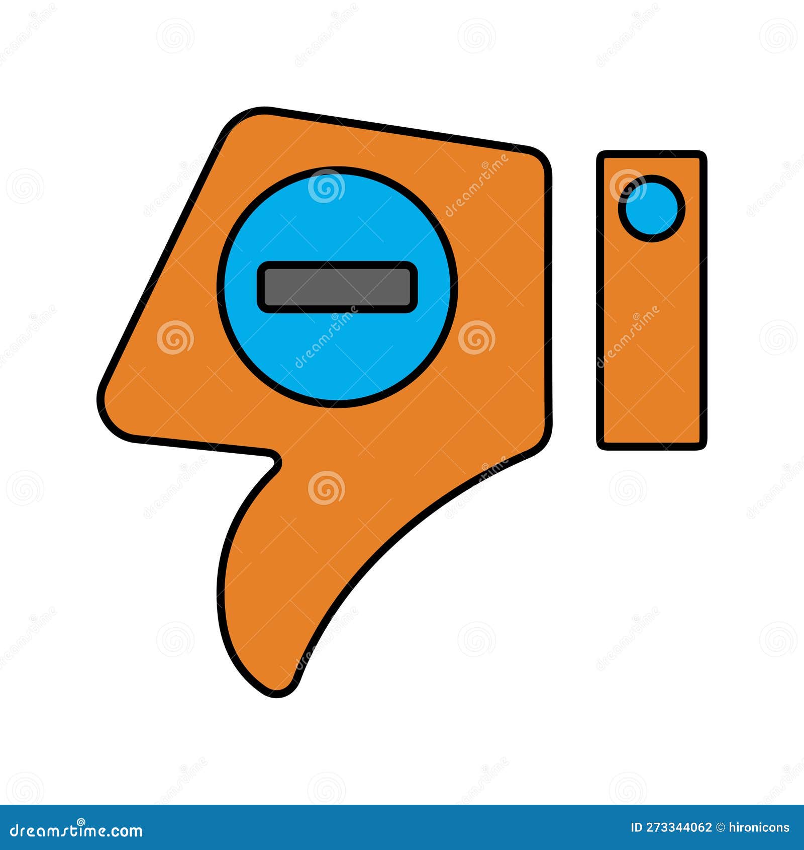 Disadvantages,dislike icon stock illustration. Illustration of media ...