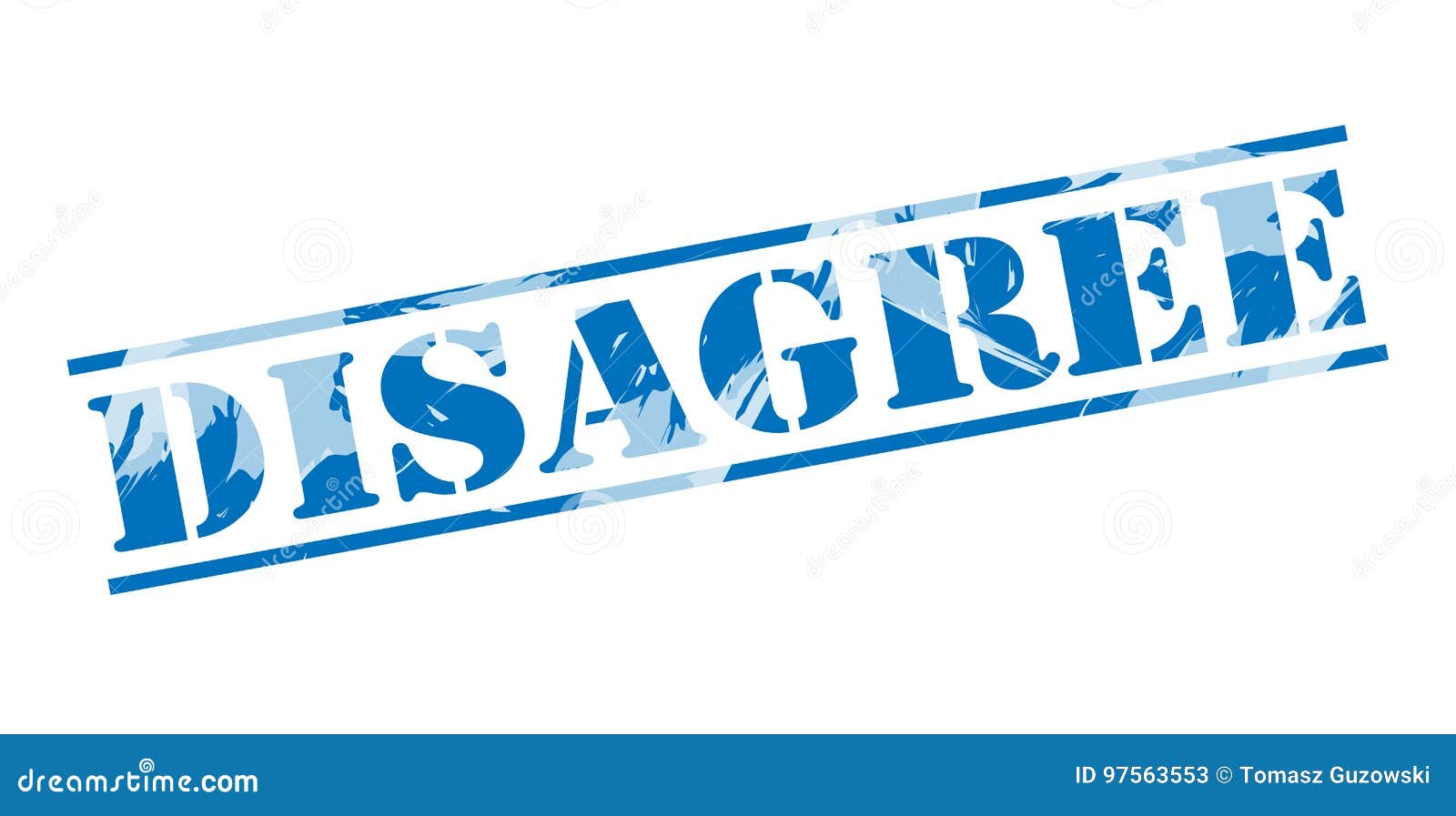 Disagree blue stamp stock illustration. Illustration of grunge - 97563553