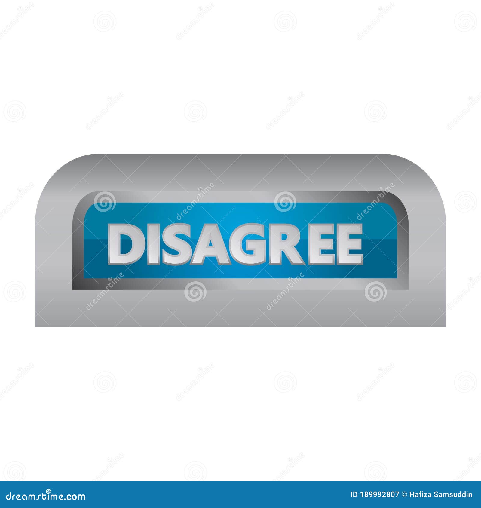 Disagree Button. Vector Illustration Decorative Design Stock Vector ...