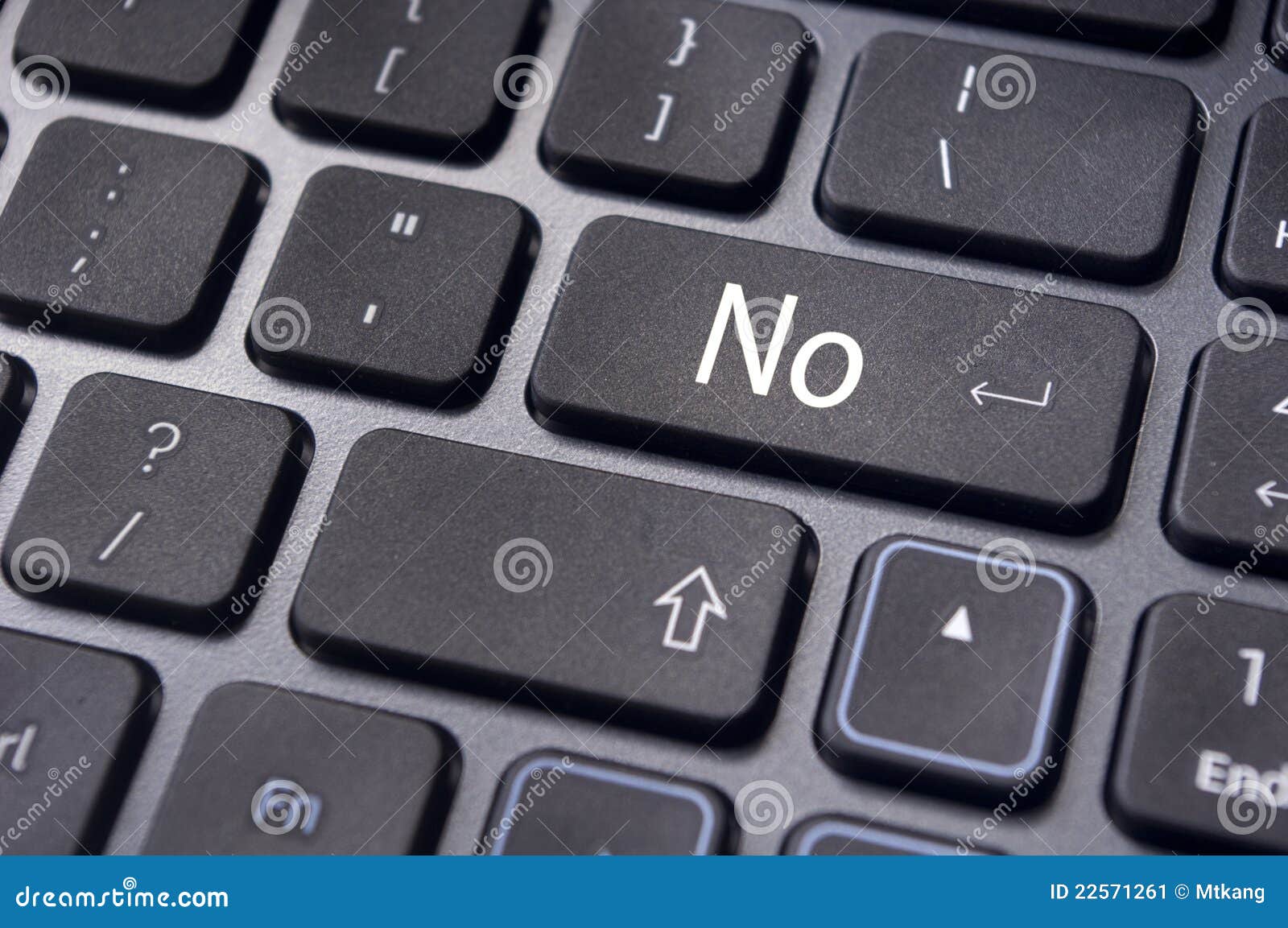 Disagree Concepts, No on Keyboard Enter Key Stock Image - Image of ...