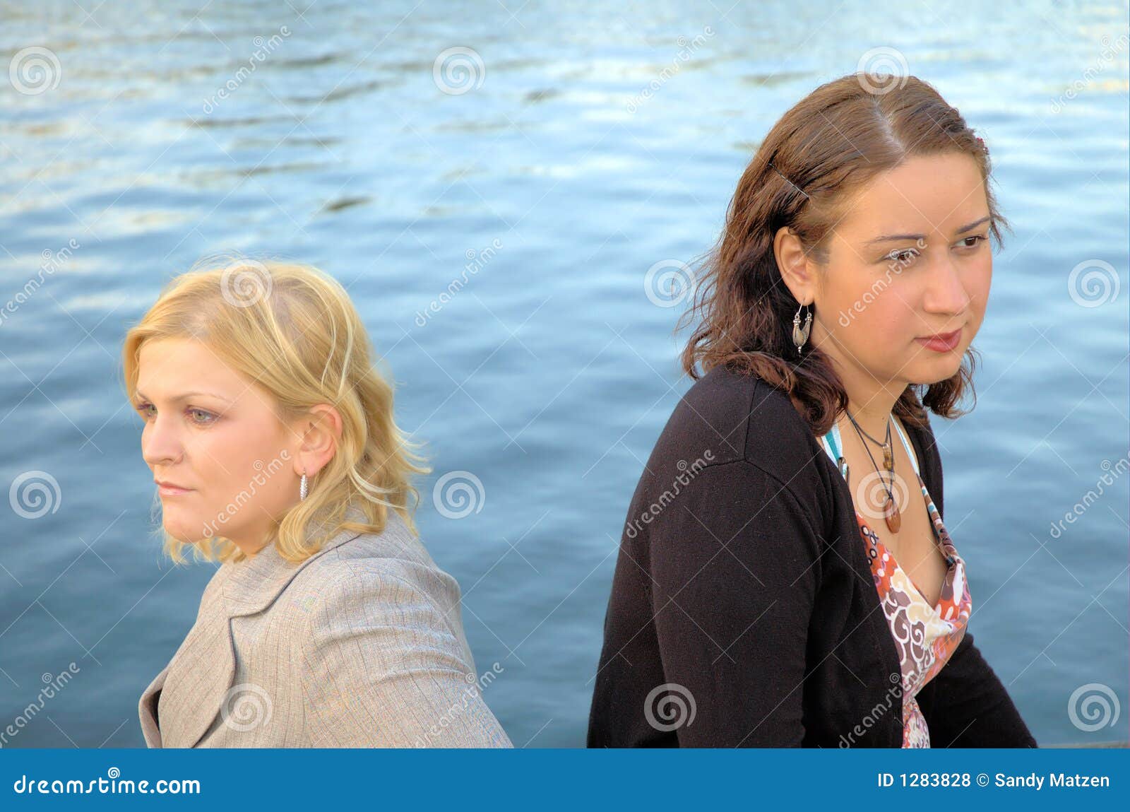 Disagreement stock photo. Image of skin, dark, park, brunette - 1283828